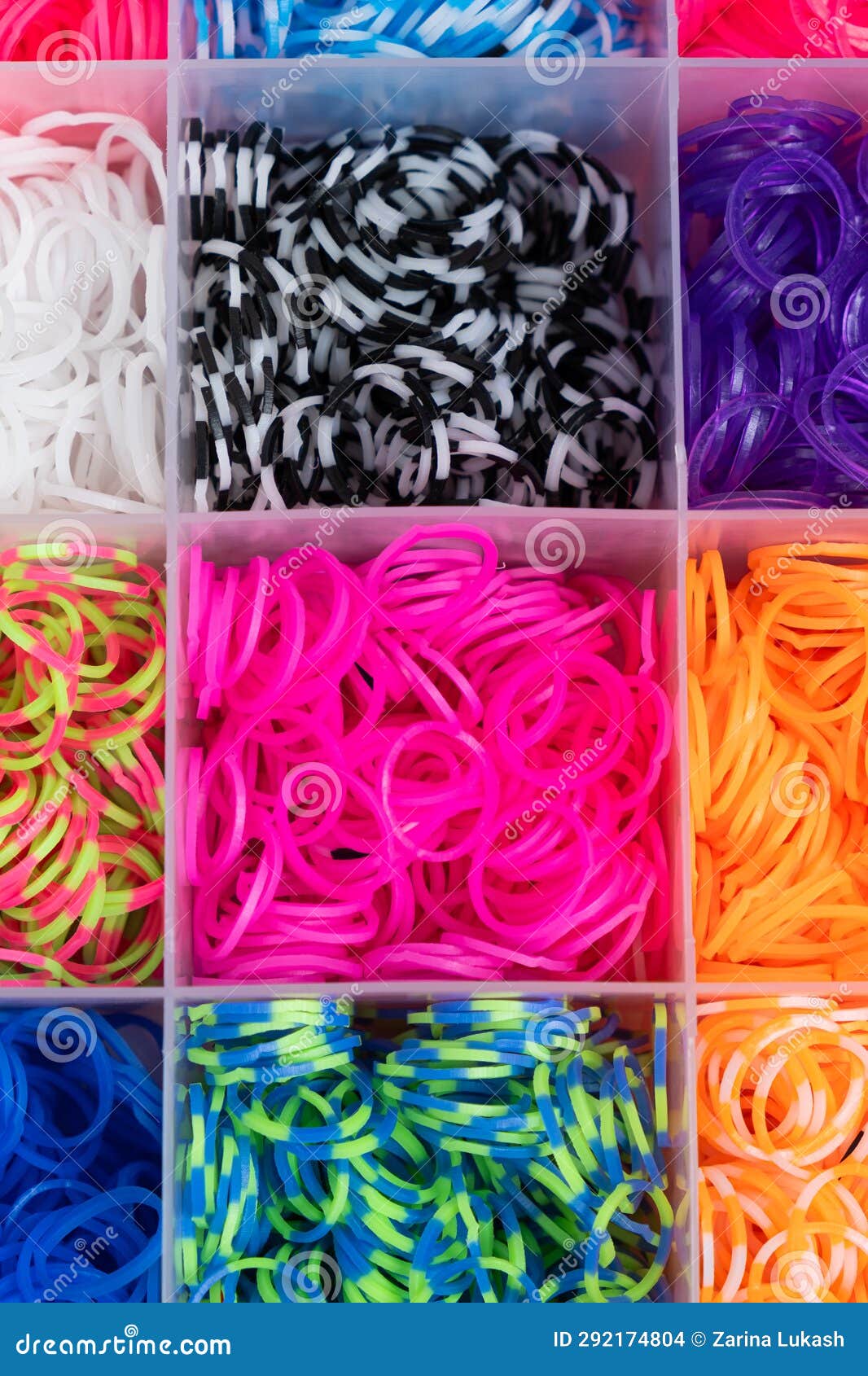 A Set of Multi-colored Elastic Bands for Weaving Bracelets for Children ...