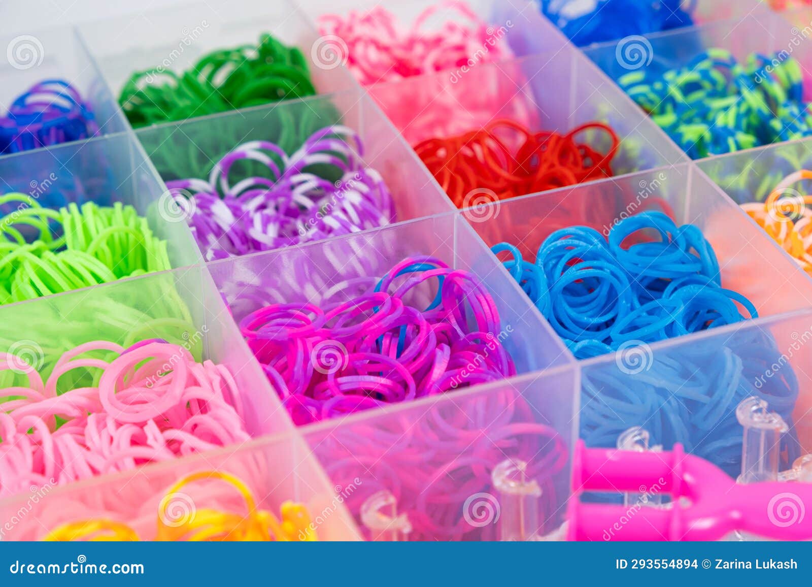 A Set of Multi-colored Elastic Bands for Weaving Bracelets for Children ...