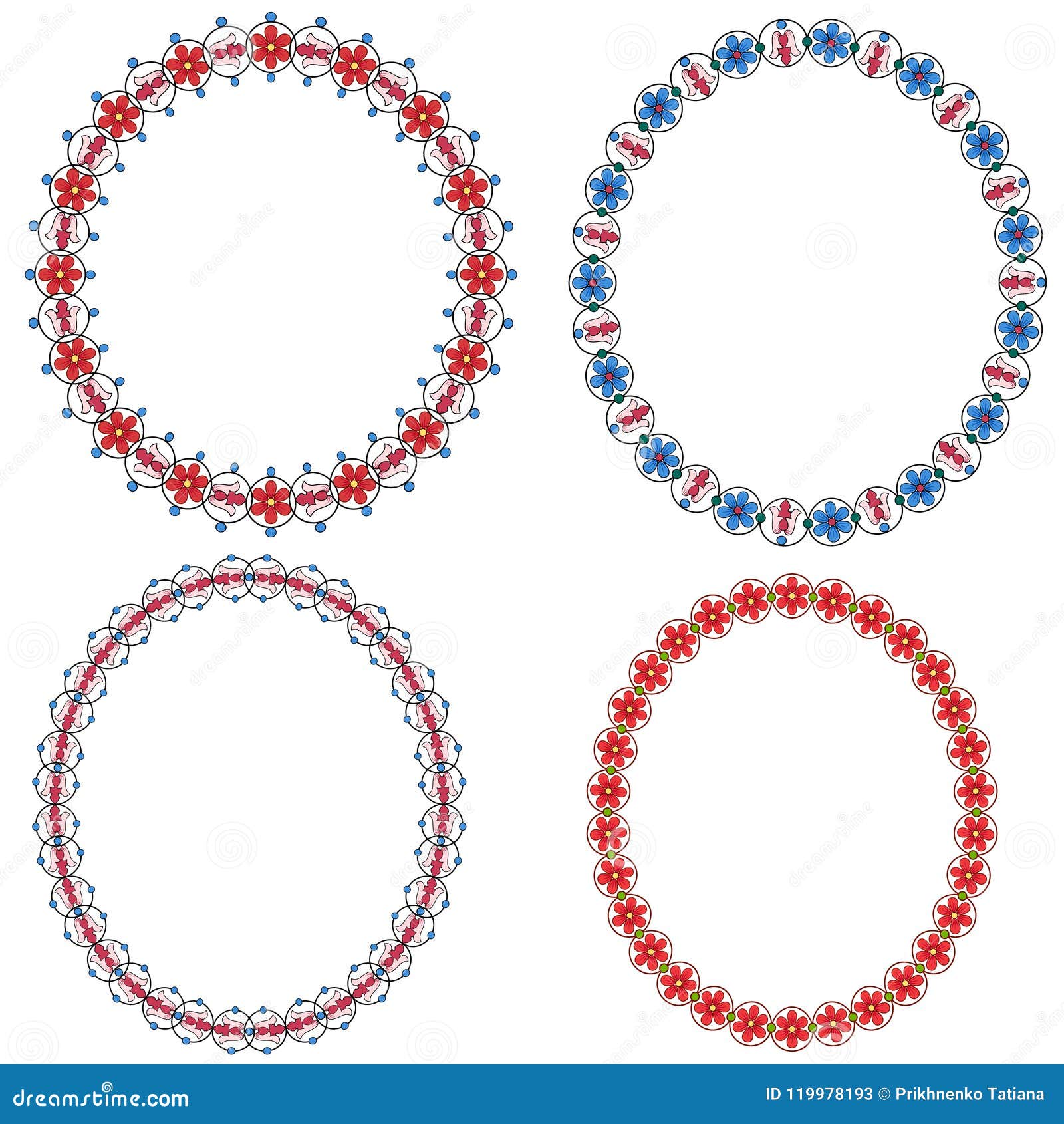 Set of Multi-colored Frames Stock Vector - Illustration of elements ...