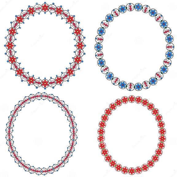 Set of Multi-colored Frames Stock Vector - Illustration of elements ...