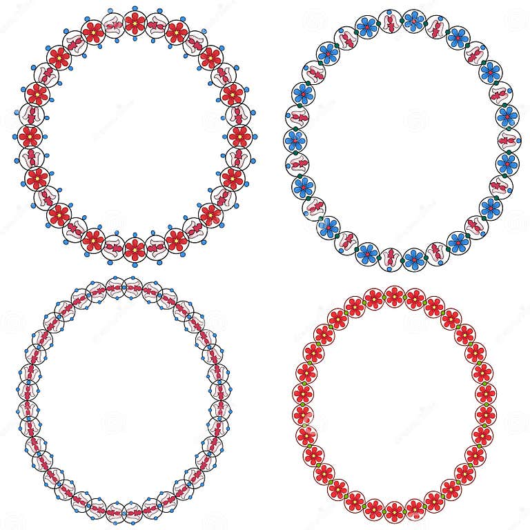 Set of Multi-colored Frames Stock Vector - Illustration of elements ...