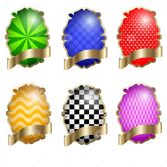 Set of Multi-colored Labels Stock Vector - Illustration of decorative ...