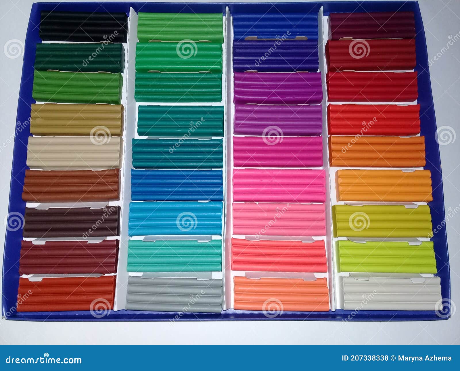 Set of Multi-colored Plasticine on a White Background Stock Photo ...
