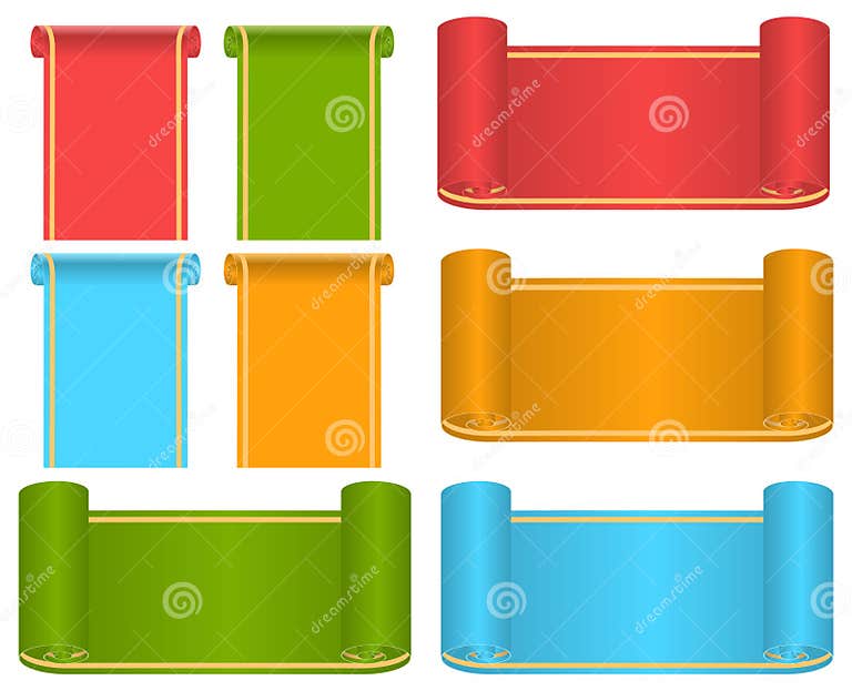Set of Multi-colored Ribbons and Labels Stock Vector - Illustration of ...