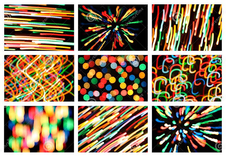 Set of multi-colored spots stock image. Image of illuminated - 79962853