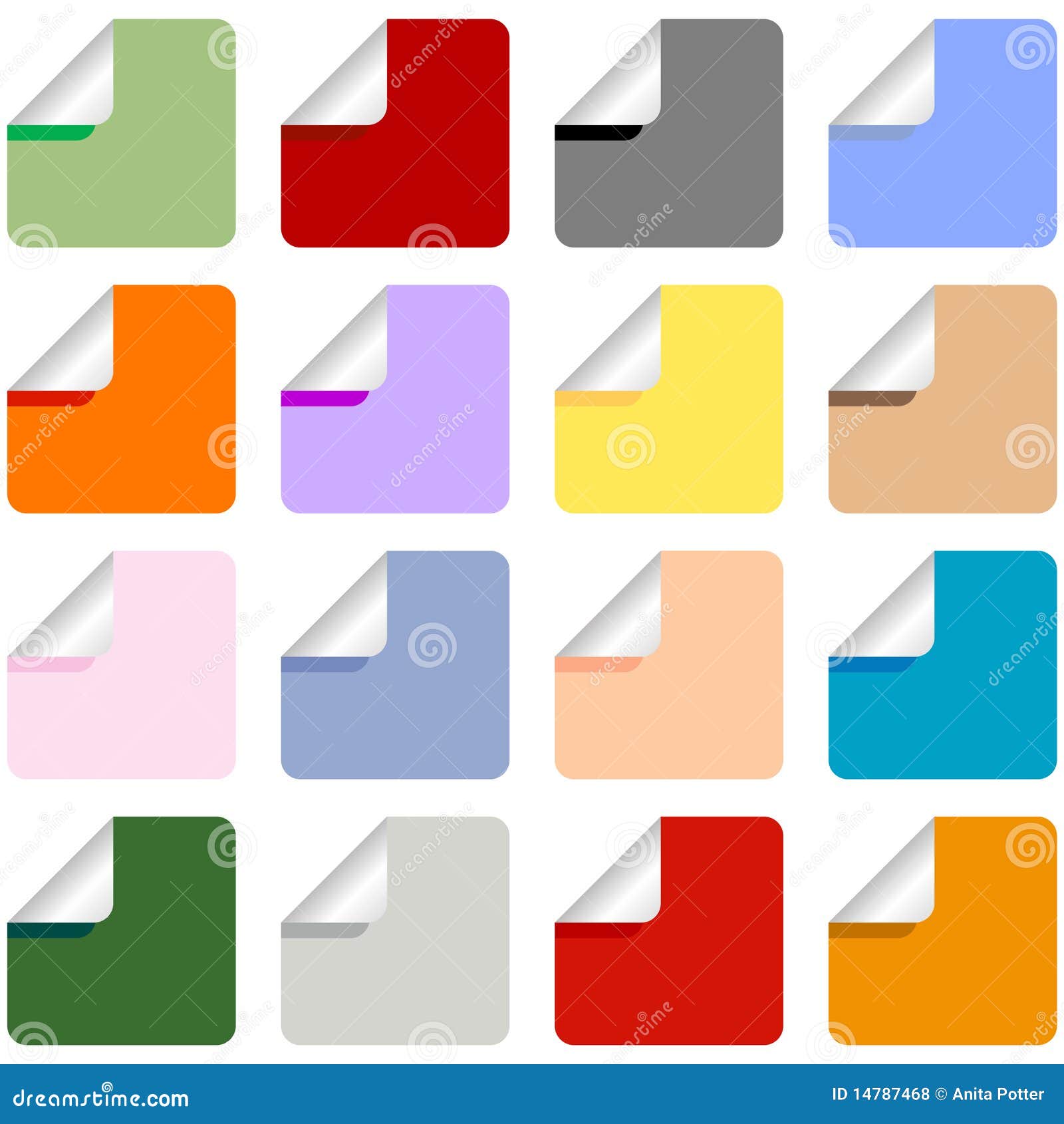 Set of Multi-Colored Stickers Stock Vector - Illustration of stickers ...