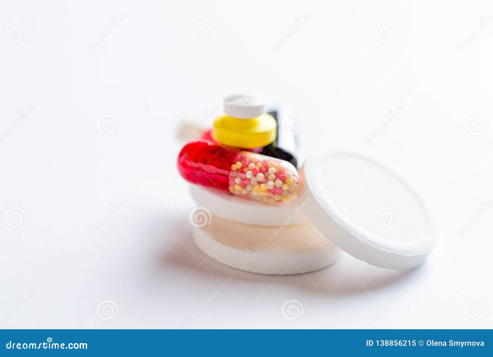 Set of Multi-colored Tablets Stock Image - Image of healthy ...