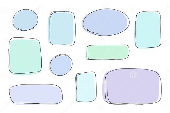 A Set of Multi-colored Text Box. Abstract Flat, Free Frames with a ...