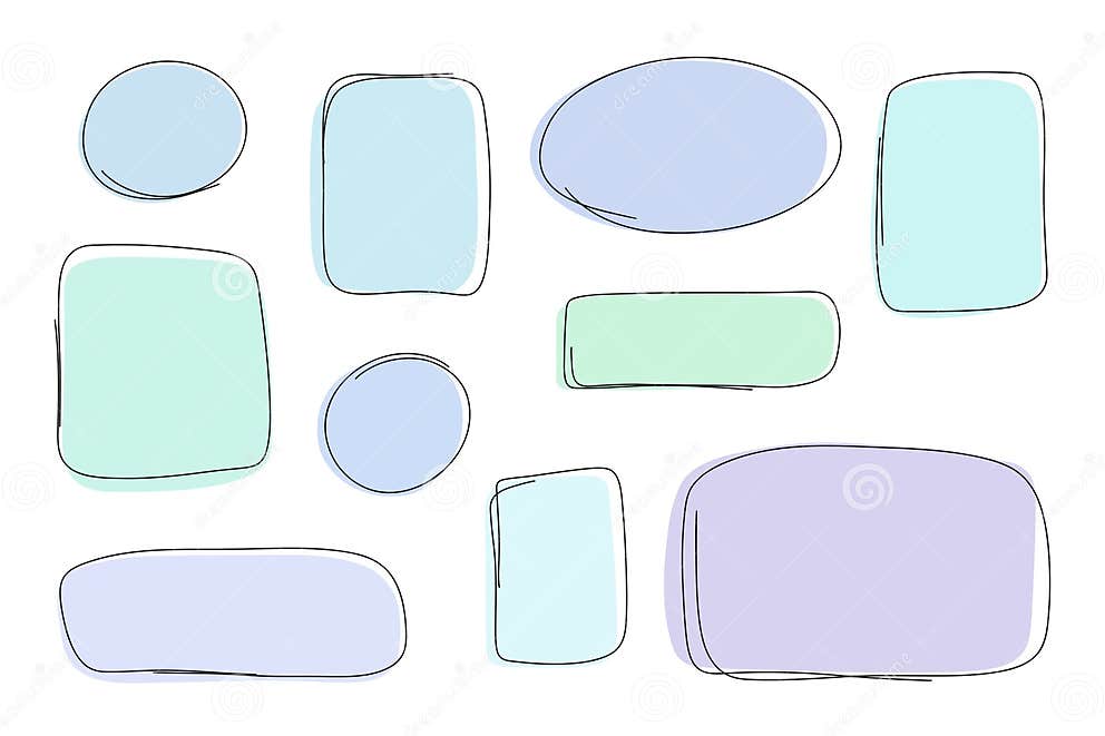 A Set of Multi-colored Text Box. Abstract Flat, Free Frames with a ...