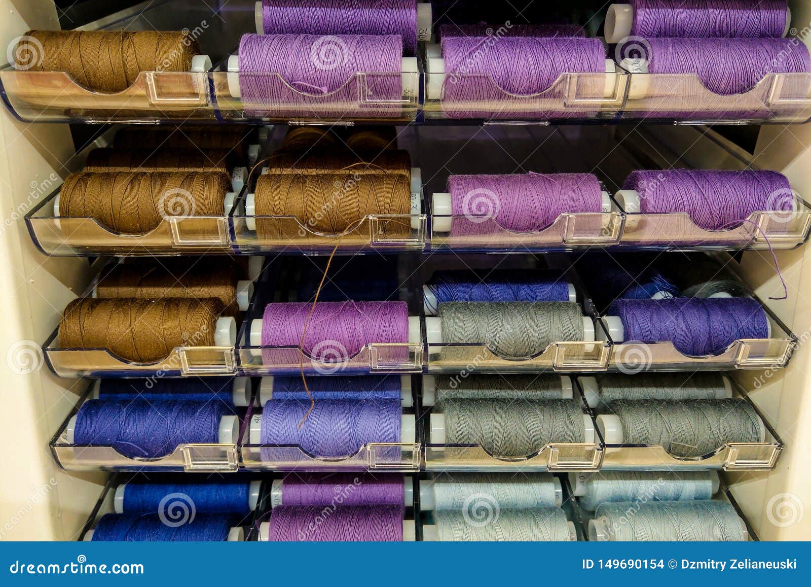 Set of Multi-colored Threads in the Hardware Store. Stock Photo - Image ...