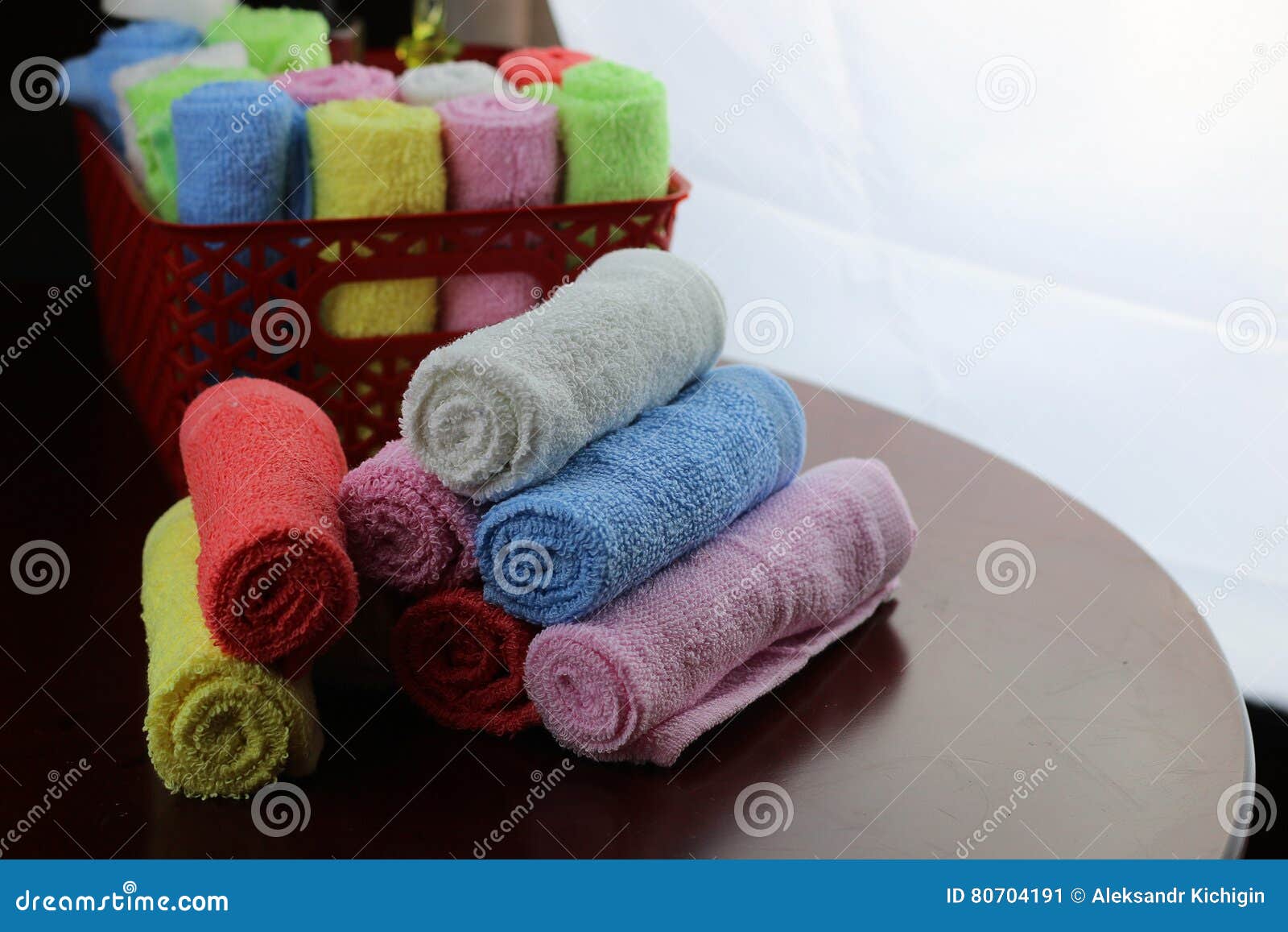 Set of Multi-colored Towels Stock Image - Image of green, healthy: 80704191