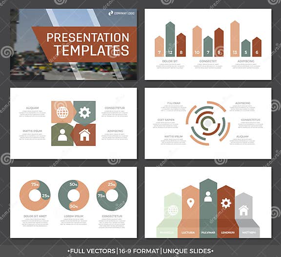 Set of Multi Colour Elements for Multipurpose Presentation Template ...