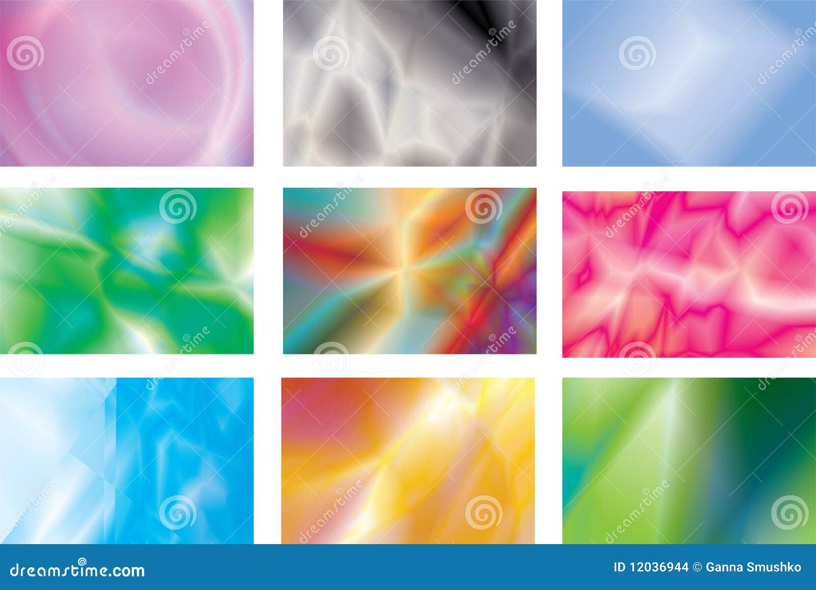Set of Multi-coloured Abstract Background Stock Vector - Illustration ...