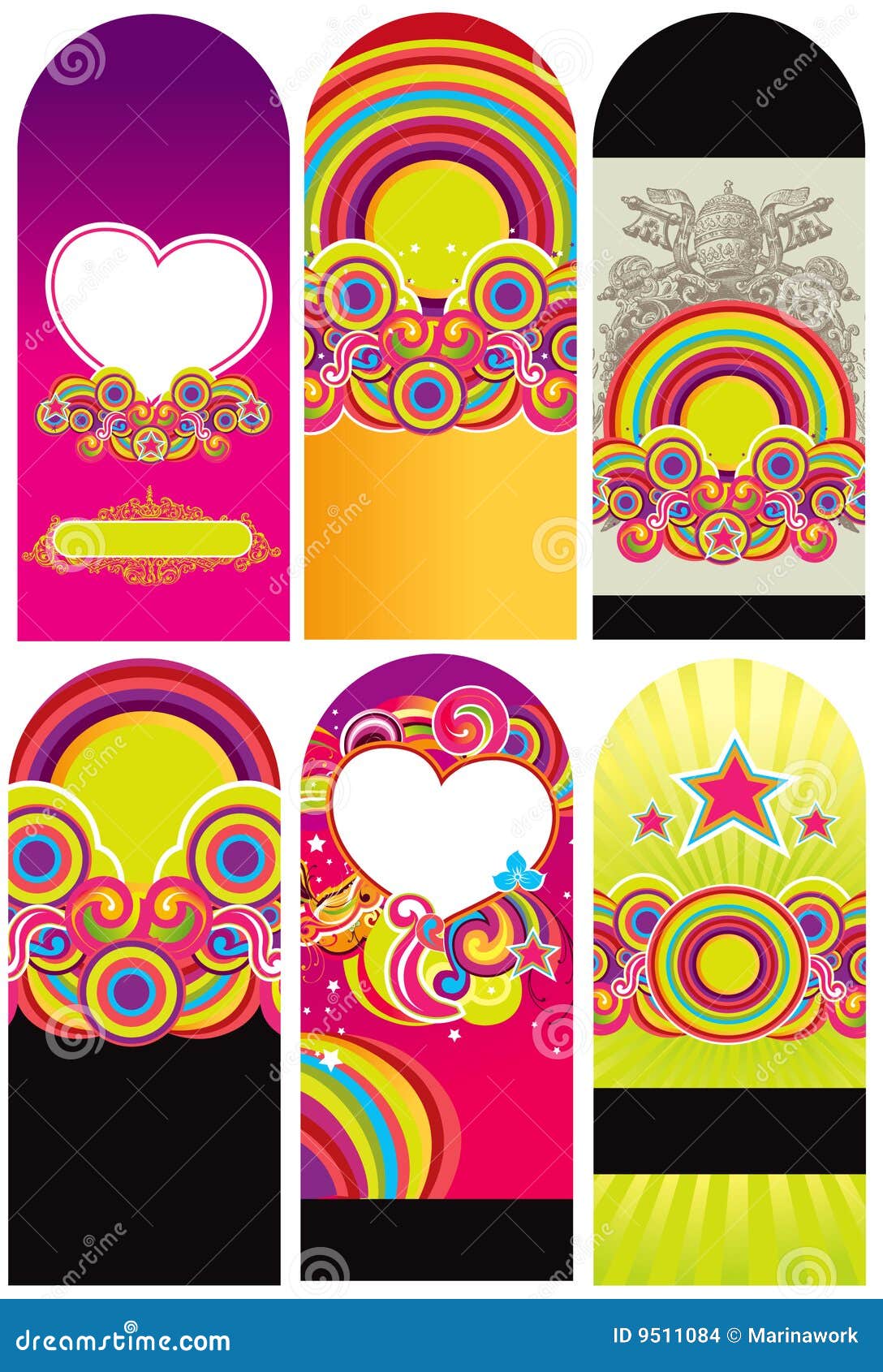 Set of Multi-coloured Modern Labels, Labels, Price Stock Illustration ...