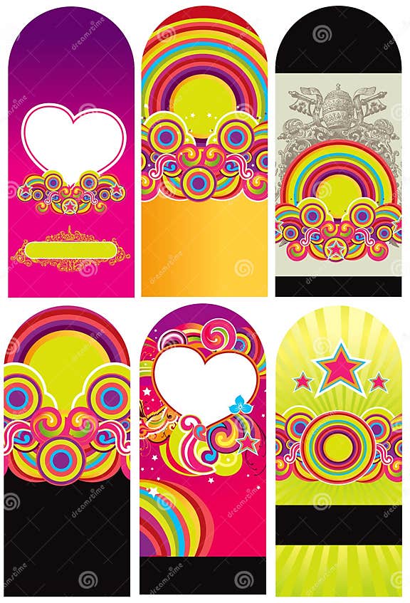 Set of Multi-coloured Modern Labels, Labels, Price Stock Illustration ...