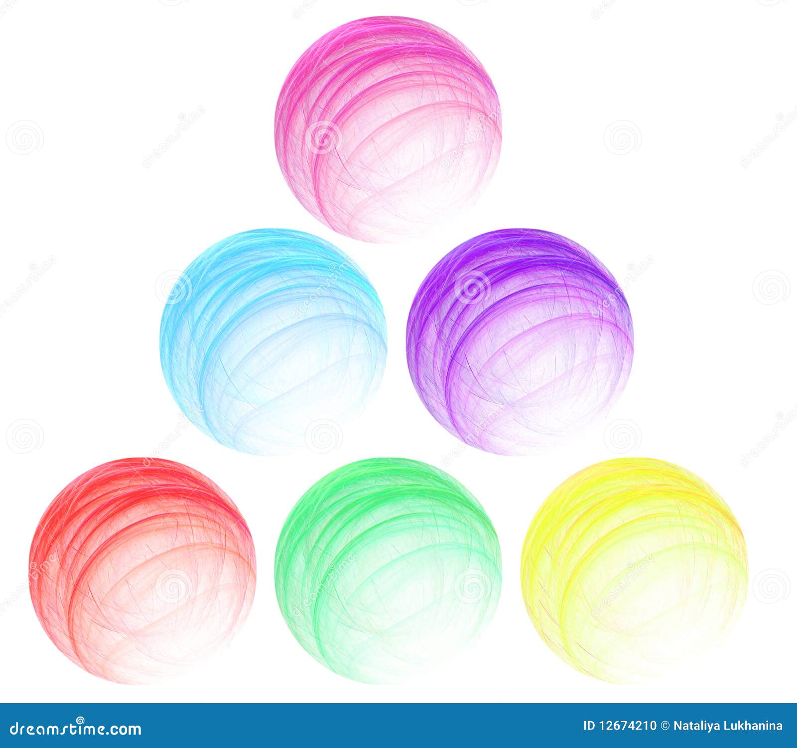 Set of Multi-coloured Spheres Stock Illustration - Illustration of ...