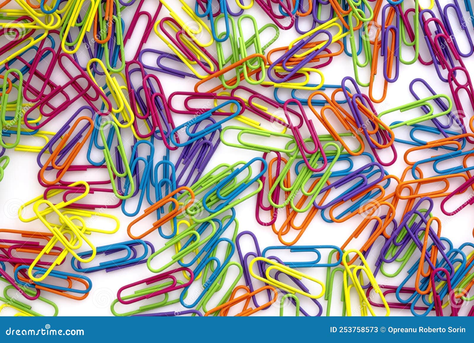 Set of Multi-coloured Writing Paper Clips Stock Image - Image of ...