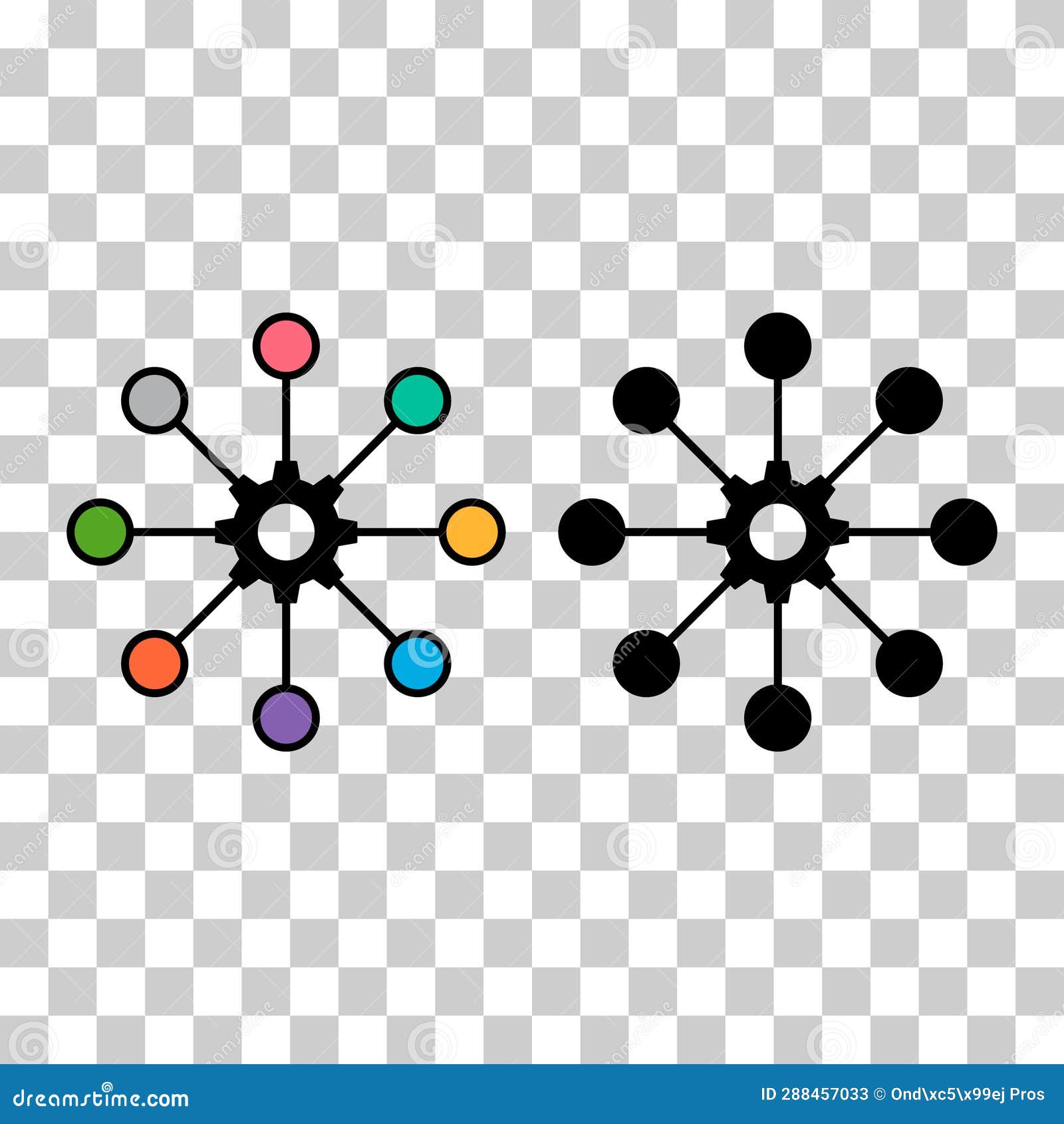 Set of Multichannel Digital Design Icon, Omnichannel Flat Web Symbol ...
