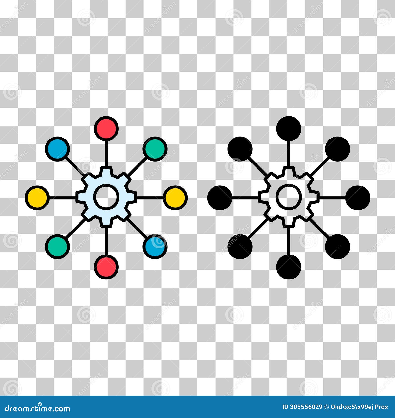Set of Multichannel Digital Design Icon, Omnichannel Flat Web Symbol ...