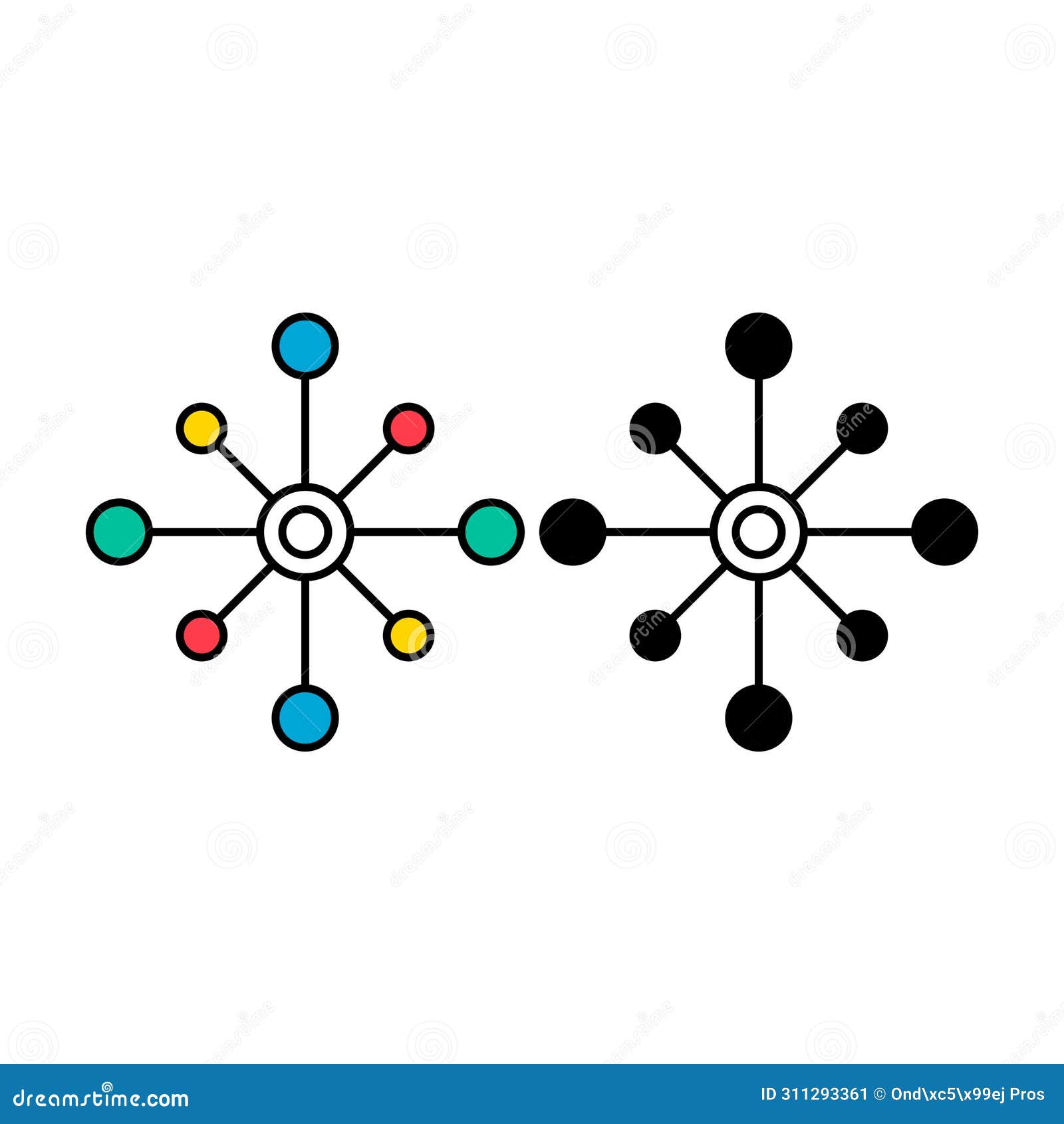 Set of Multichannel Digital Design Icon, Omnichannel Flat Web Symbol ...