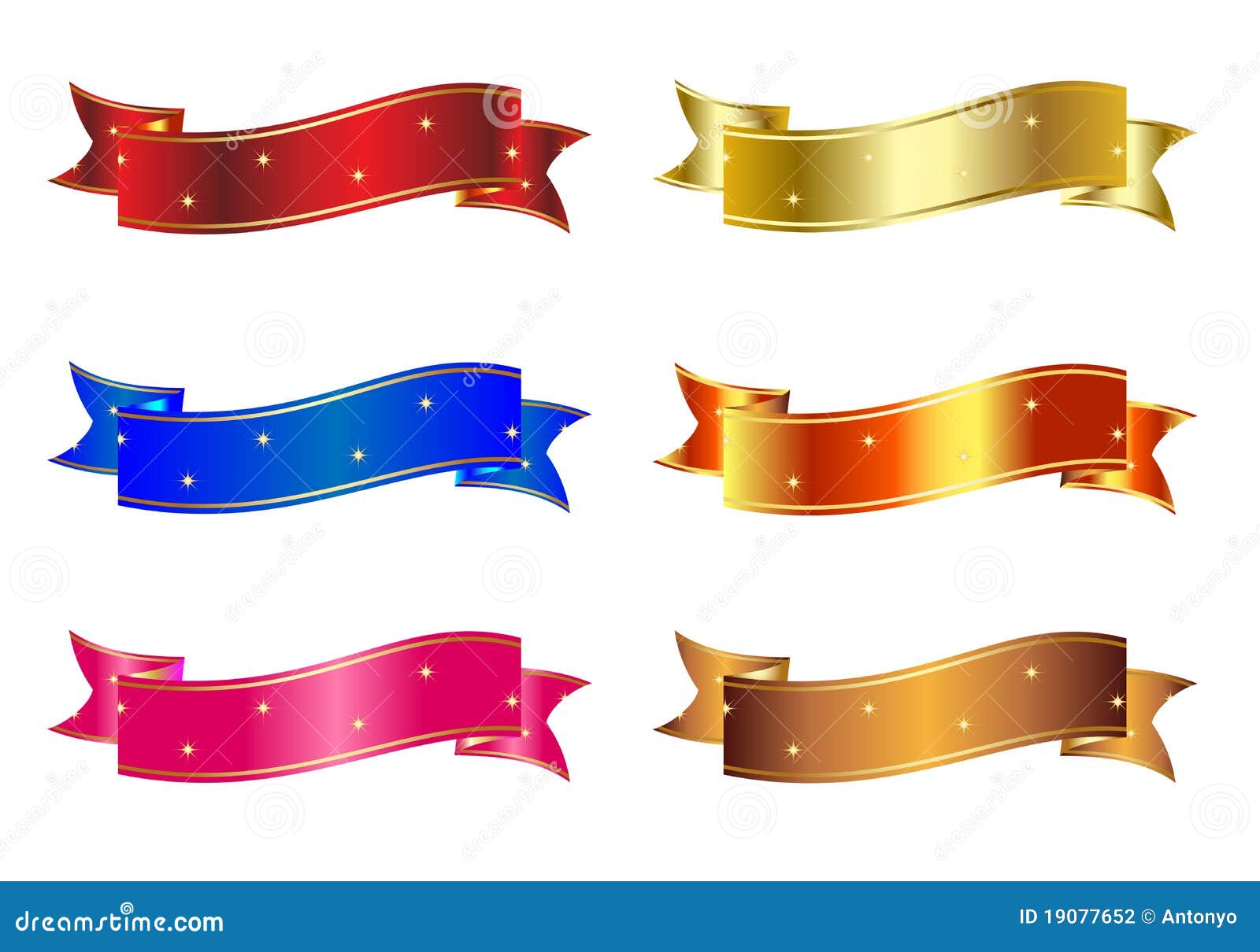 Set of multicolor banners stock vector. Illustration of banner - 19077652