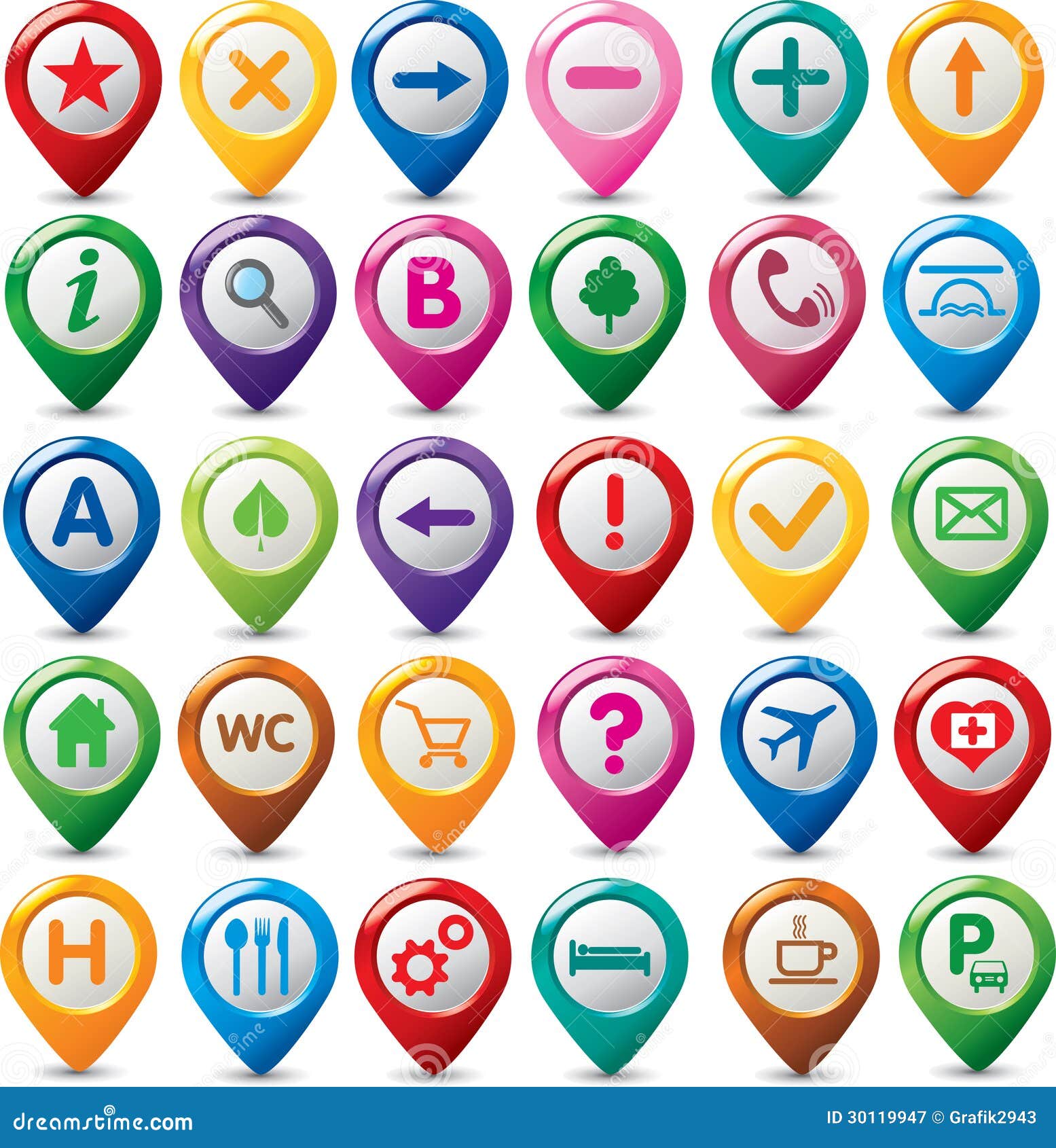 Set of navigation icons stock illustration. Illustration of straight ...