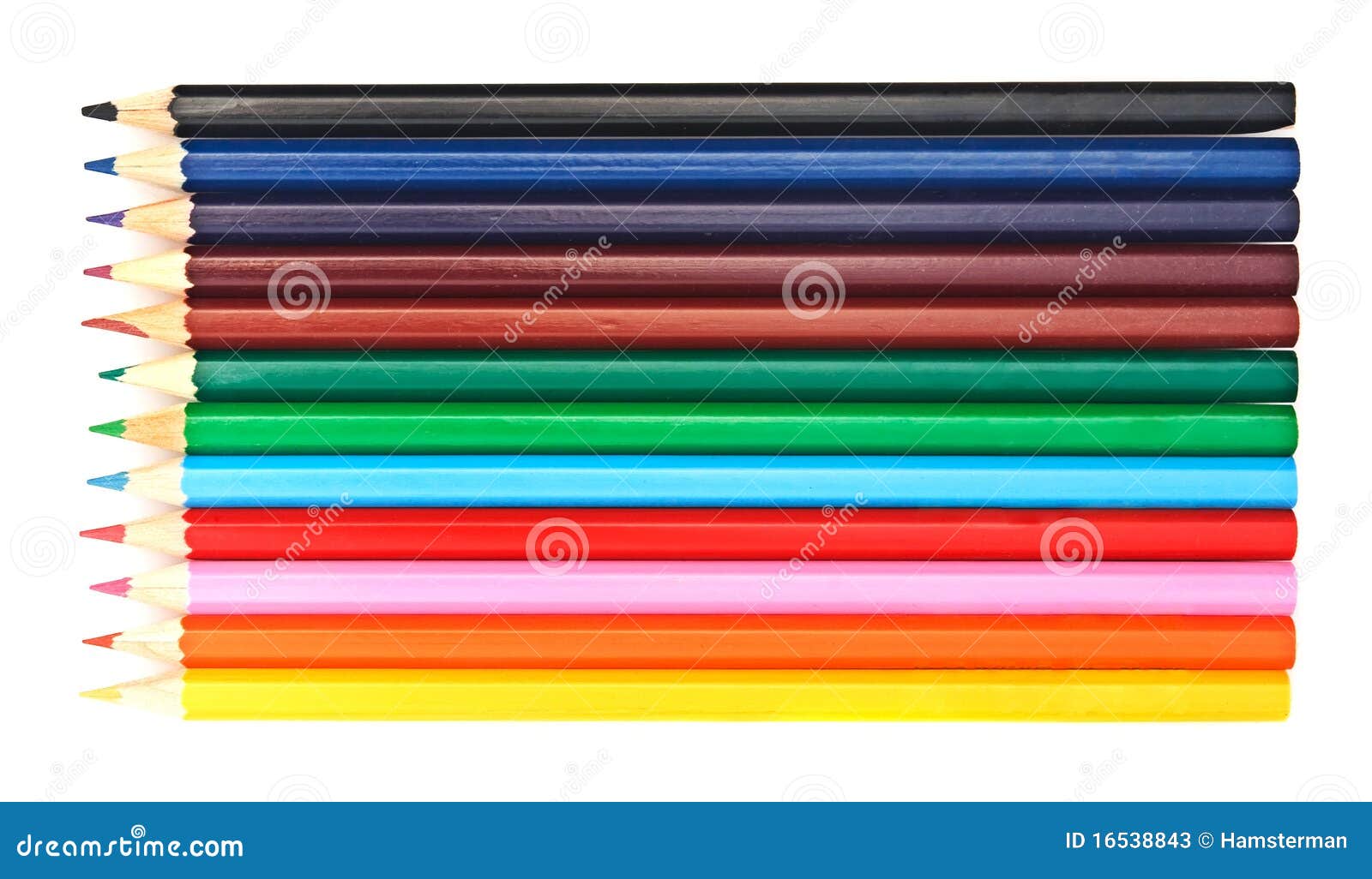 Set of multicolor pencils stock image. Image of rainbow - 16538843