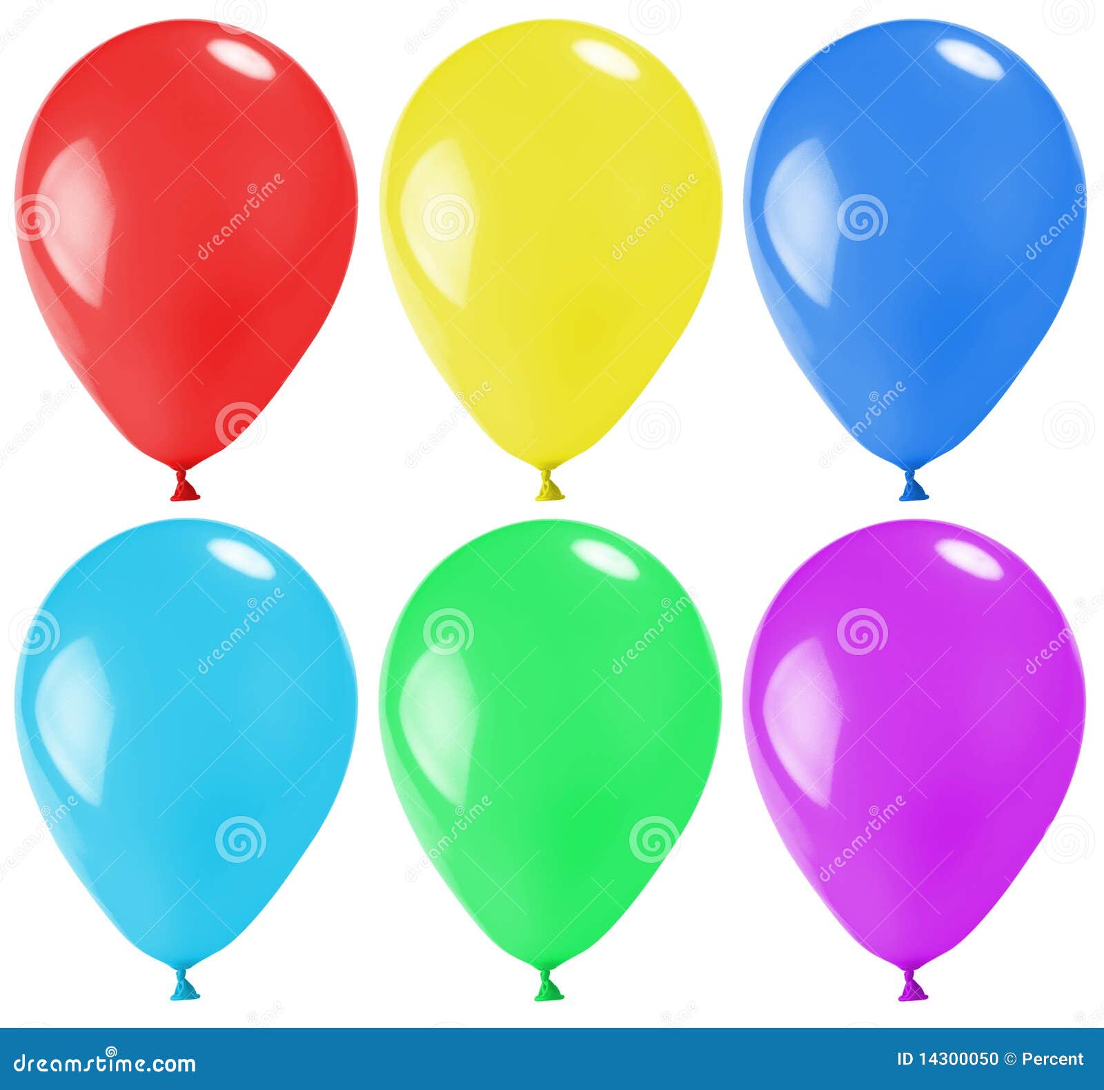 Set of Multicolored Balloons Stock Photo - Image of single, dark: 14300050