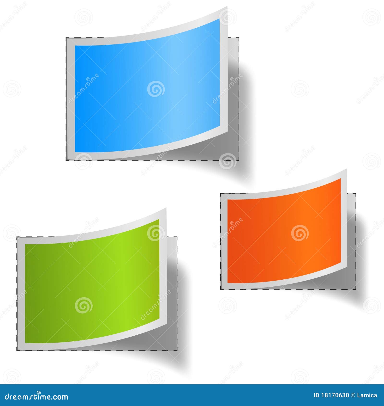 Set of Multicolored Blank Labes Stock Vector - Illustration of ...