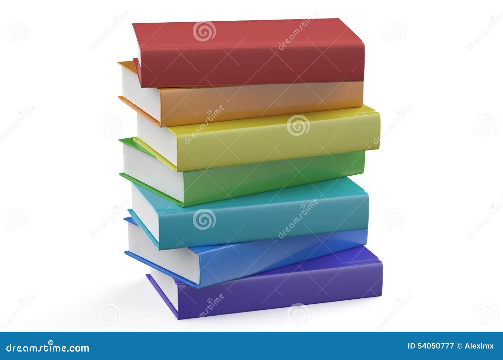 Set of multicolored books stock illustration. Illustration of bookcase ...