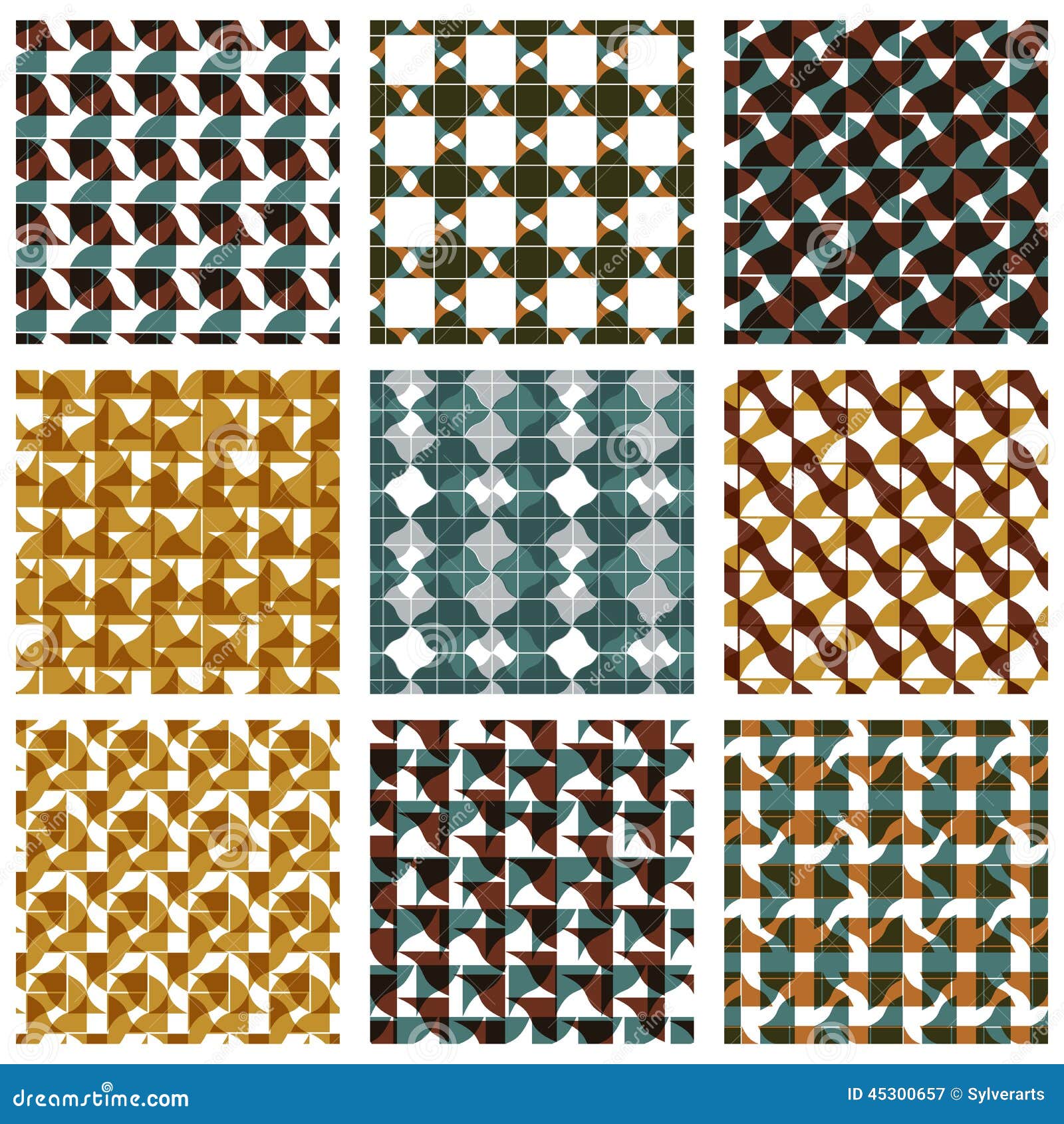 Set of Multicolored Grate Seamless Patterns Stock Vector - Illustration ...