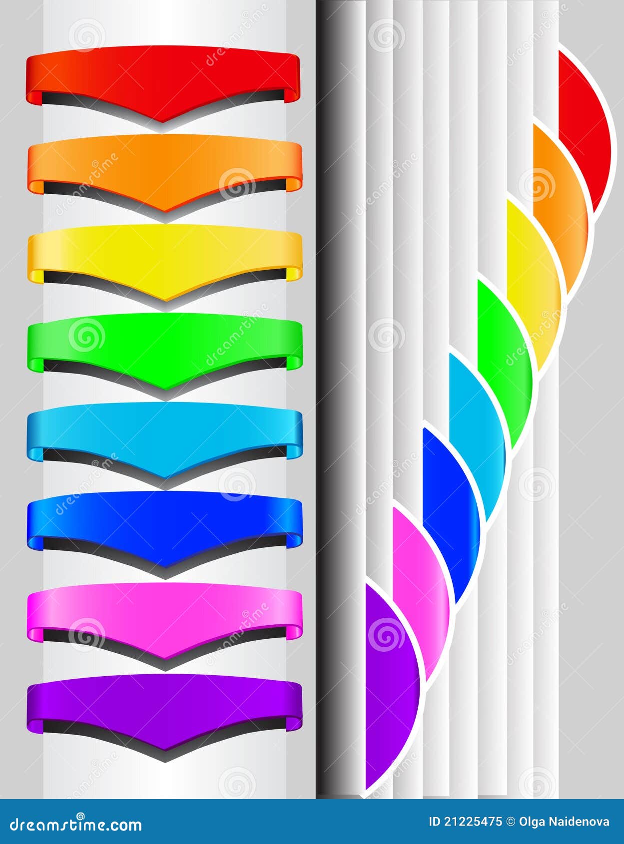 Set Multicolored Labels for Text with Shade Stock Vector - Illustration ...