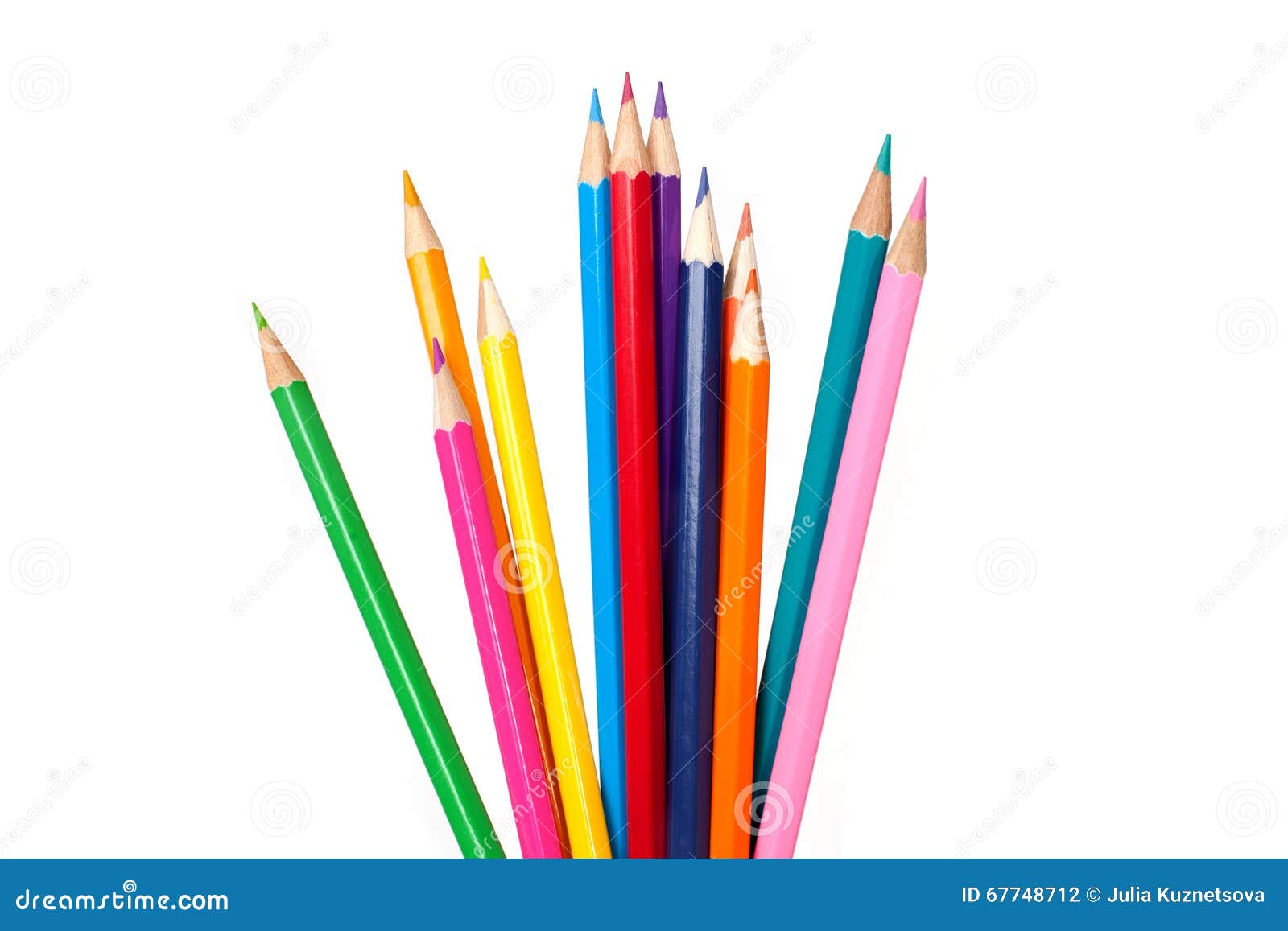A Set of Multicolored Pencils Stock Photo - Image of background, basket ...