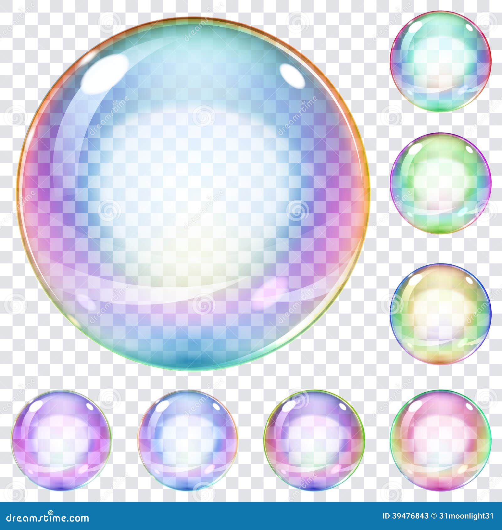 Soap Bubble Vector Black Icons Isolated | CartoonDealer.com #108223717