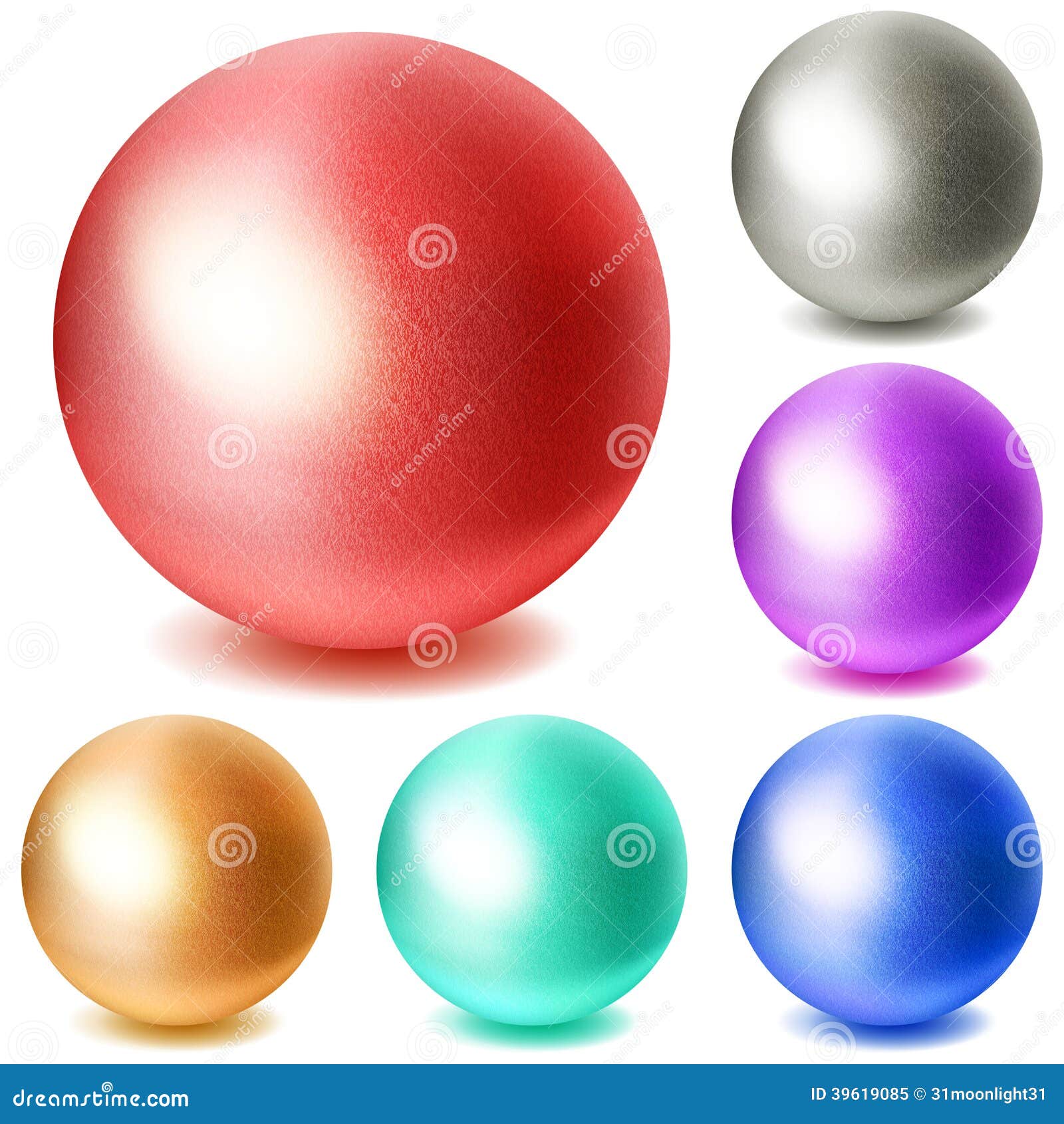 Set of Multicolored Spheres Stock Vector - Illustration of beads ...