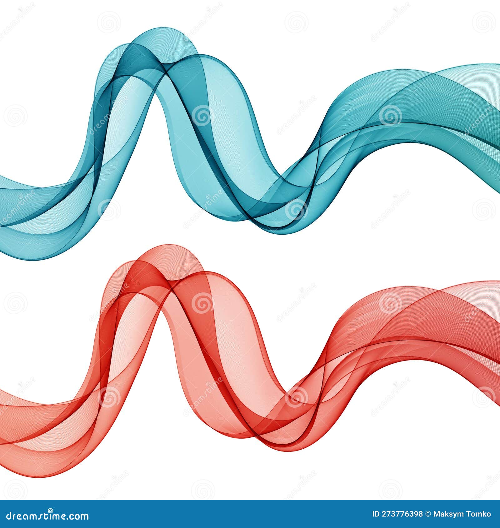 Set of Multicolored Wave Patterns. Decor Element. Presentation Layout ...