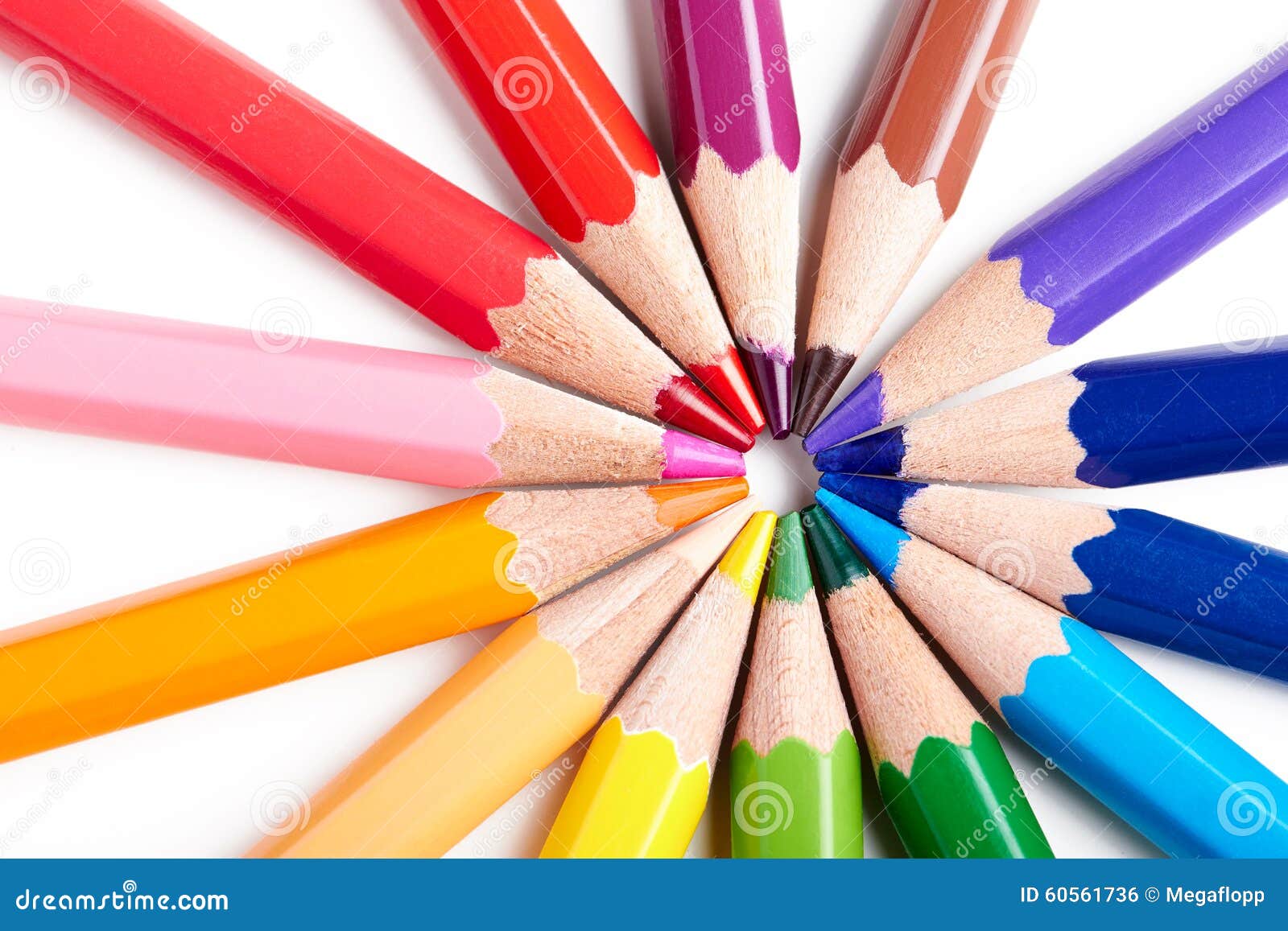 Set of Multicoloured Pencils Stock Photo - Image of ring, group: 60561736