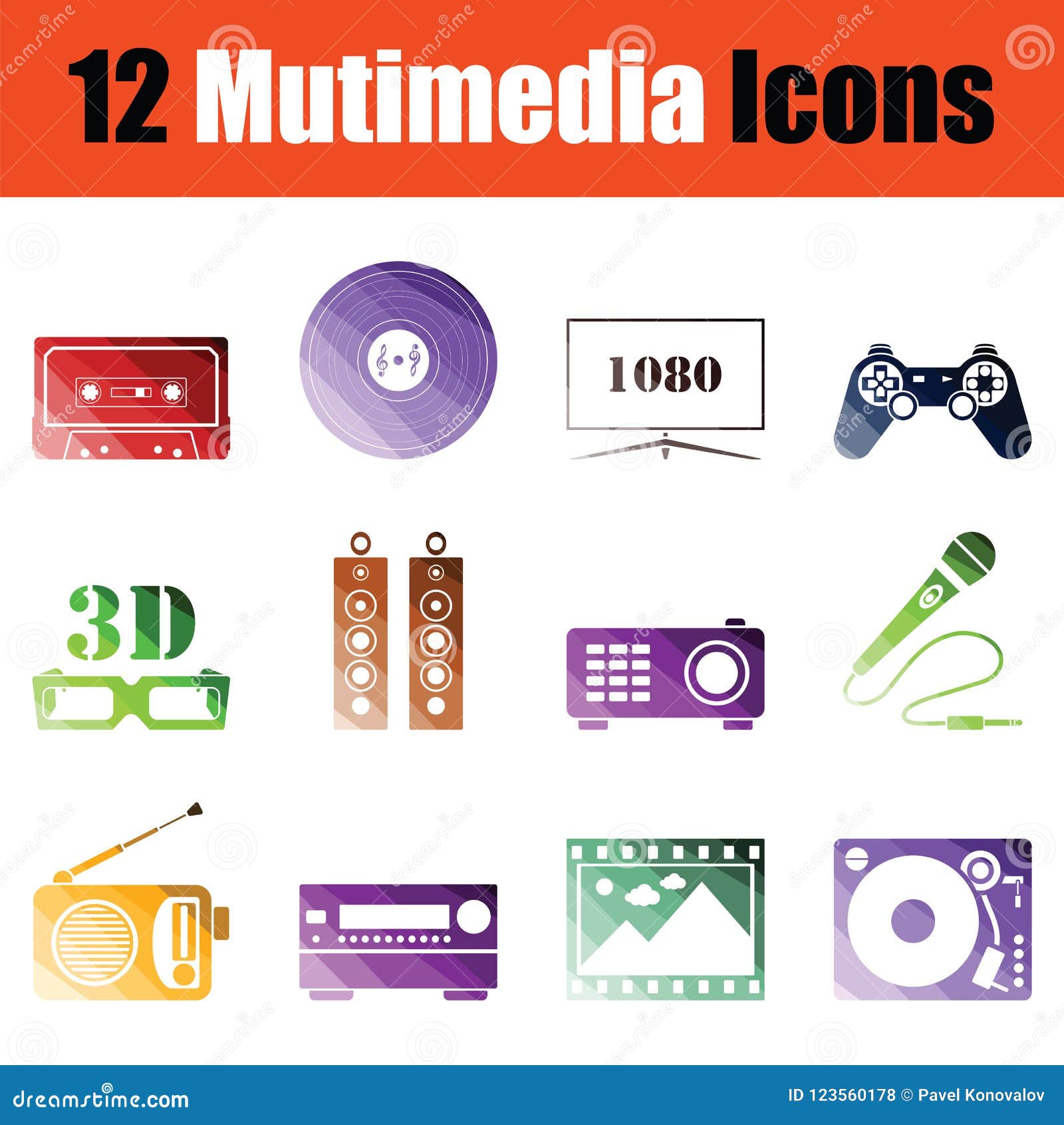 Multimedia icon set stock vector. Illustration of multimedia - 123560178 Multimedia icon set stock vector. Illustration of multimedia - 123560178