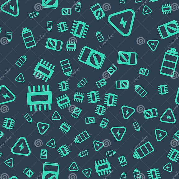 Set Multimeter High Voltage Processor With Microcircuits Cpu And Battery Charge Level