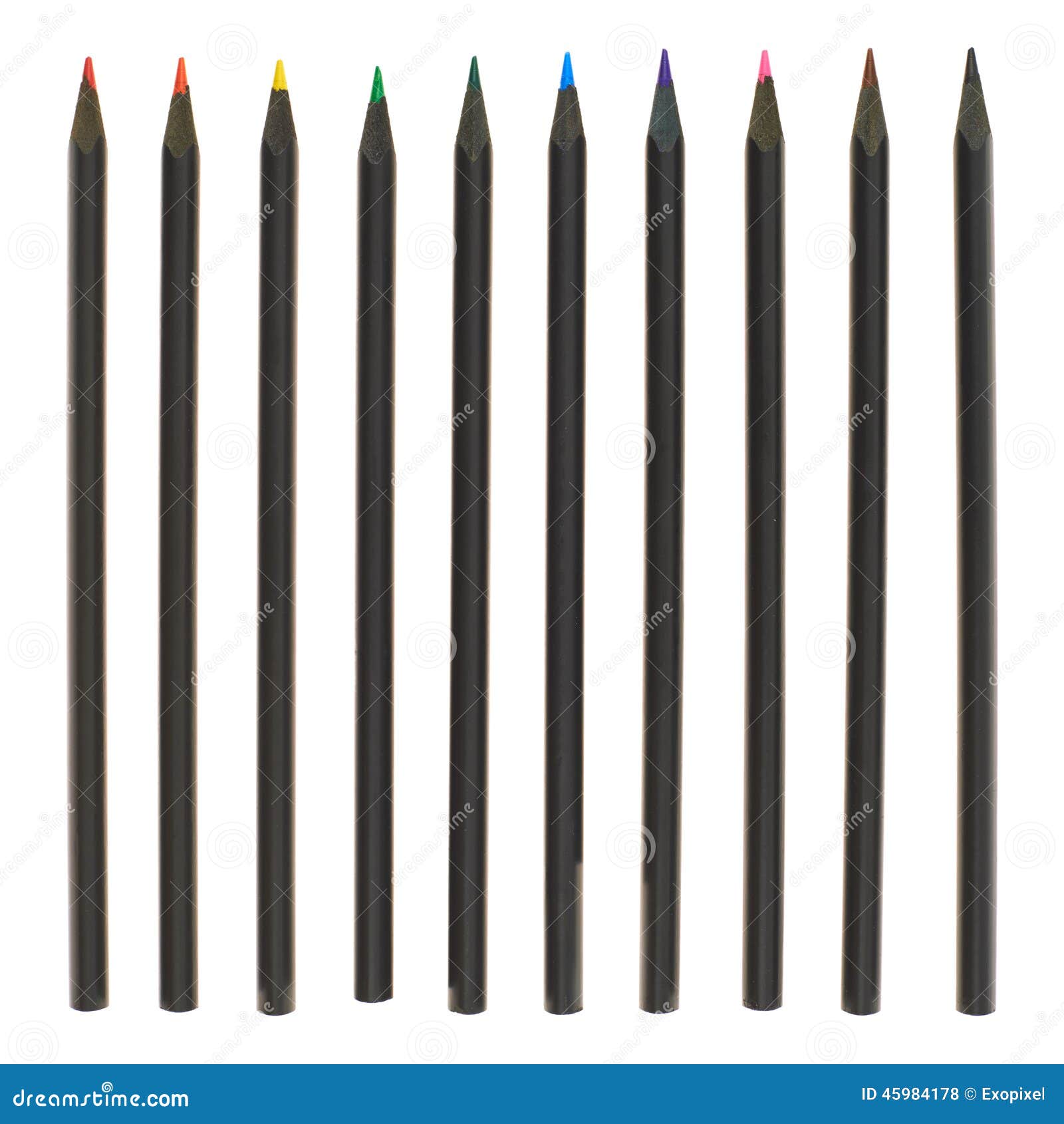 Set of Multiple Colorful Pencils Stock Photo - Image of crayon ...