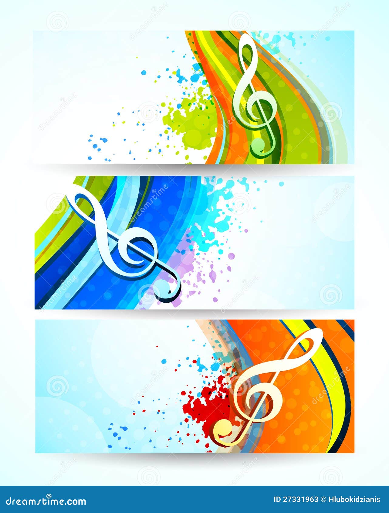 Set of music banners stock vector. Illustration of music - 27331963