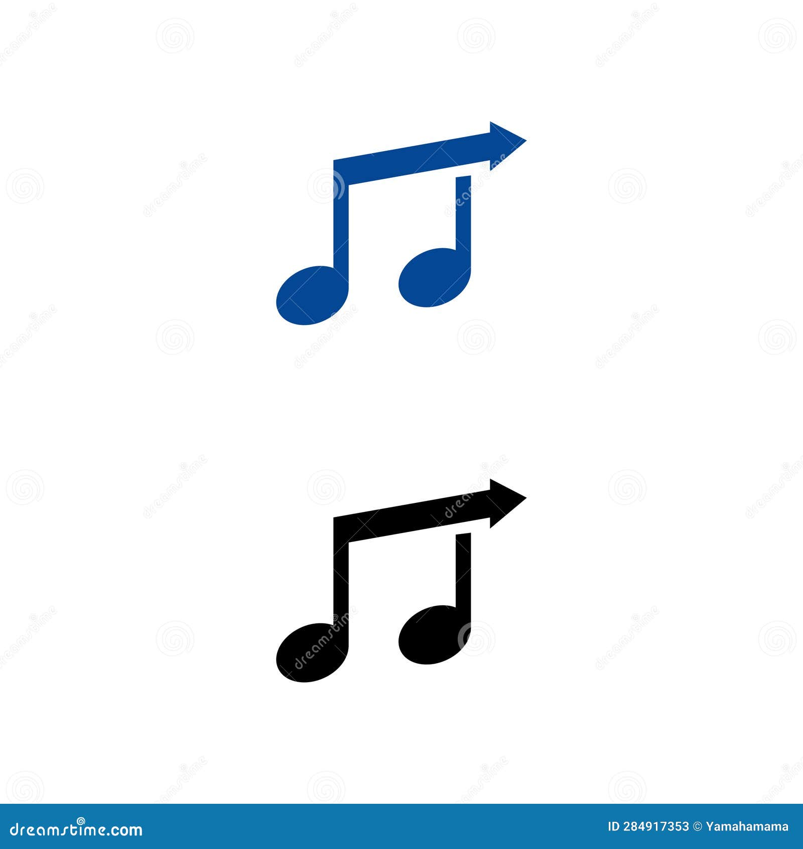 Music notes 3 stock vector. Illustration of vector, graphic - 284917353