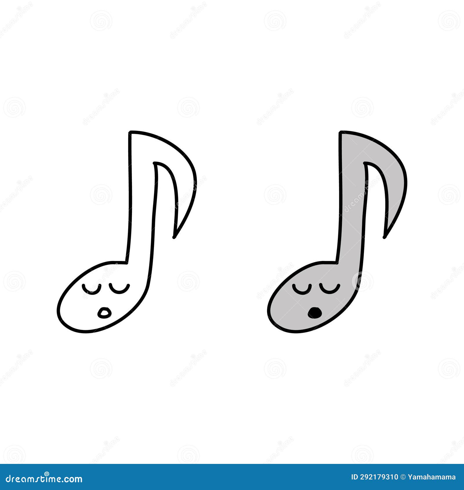 Music notes 6 stock illustration. Illustration of face - 292179310