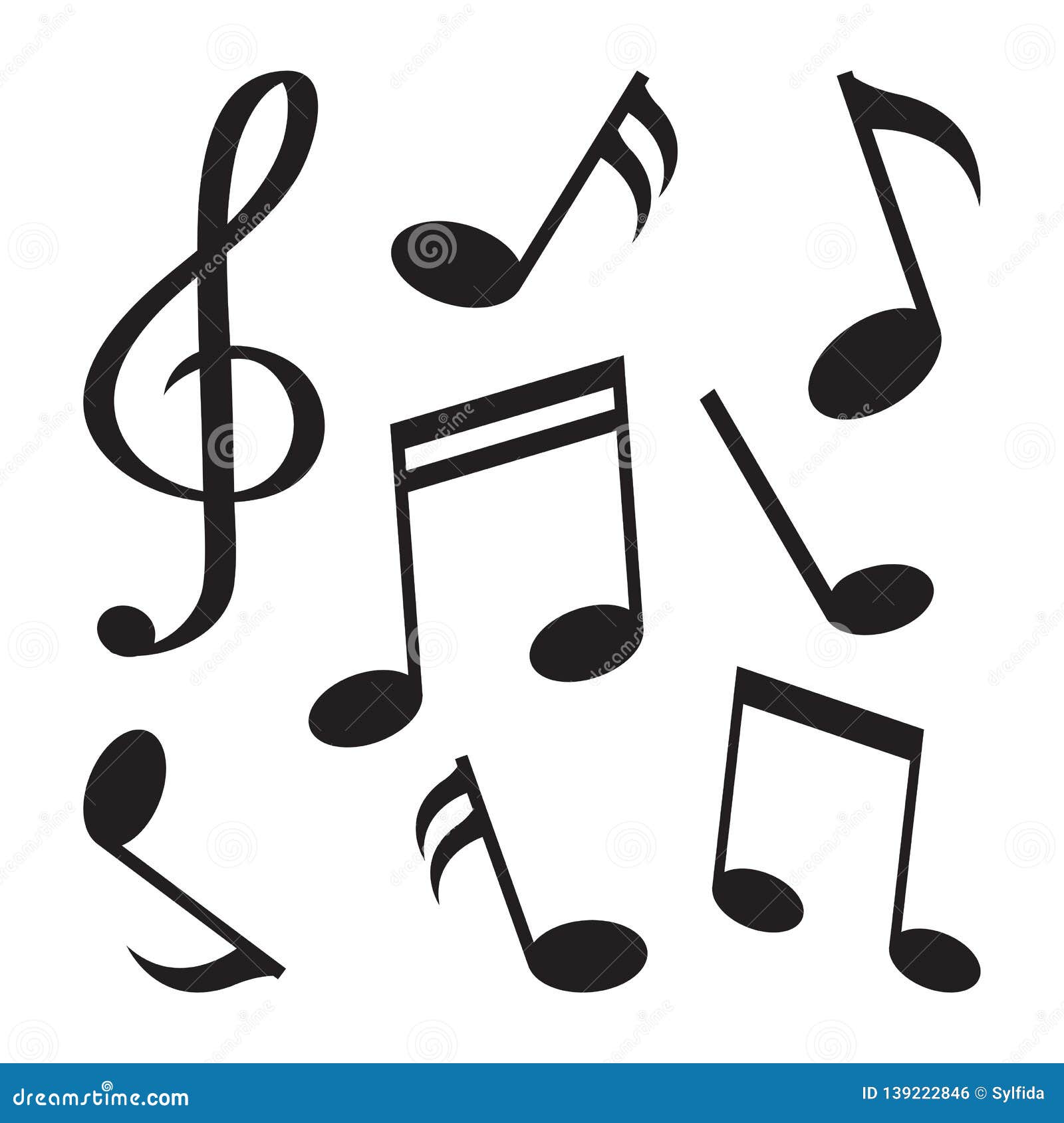 Music Note Silhouette Vector