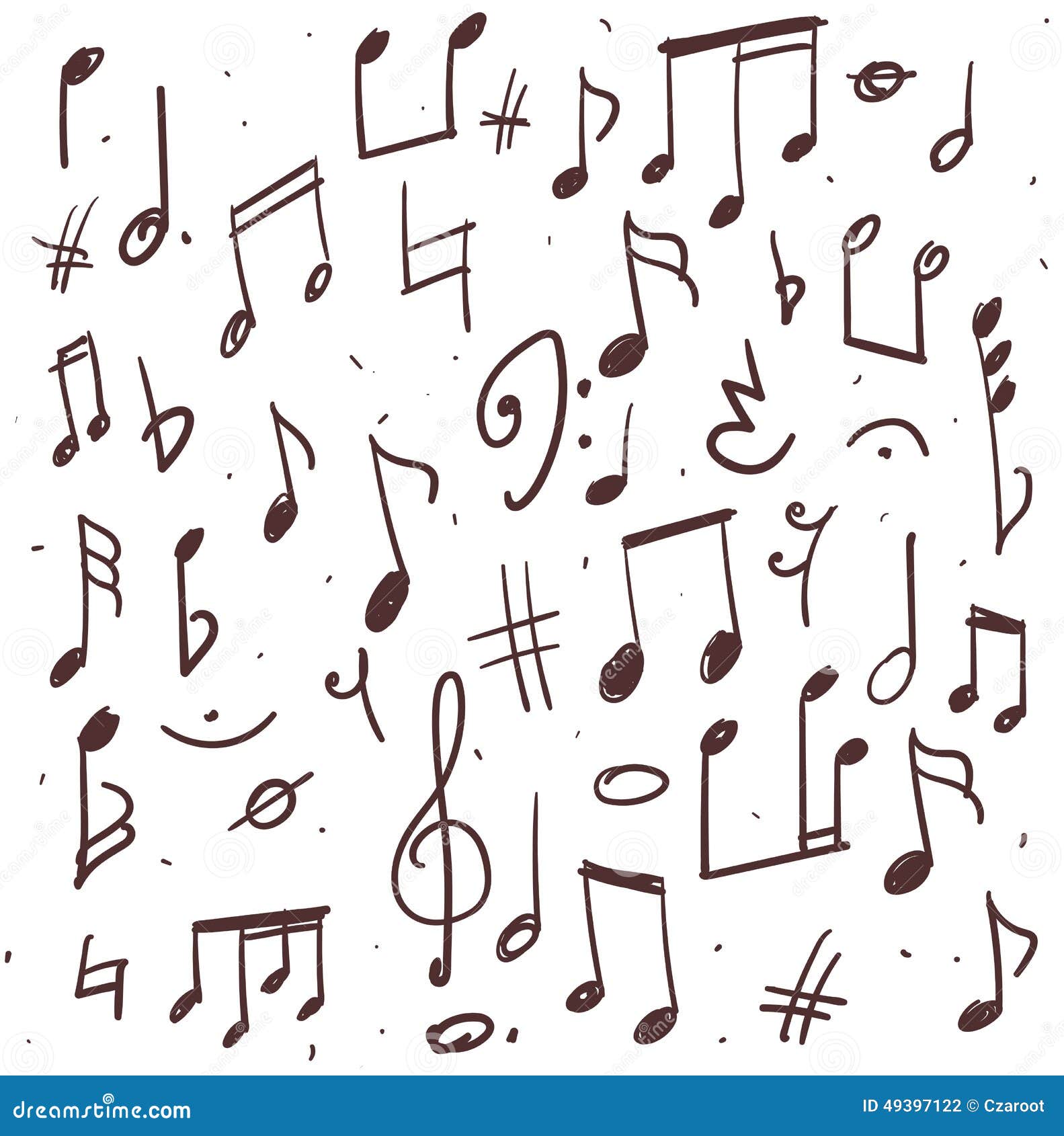 Set Of Music Notes Stock Vector - Image: 49397122