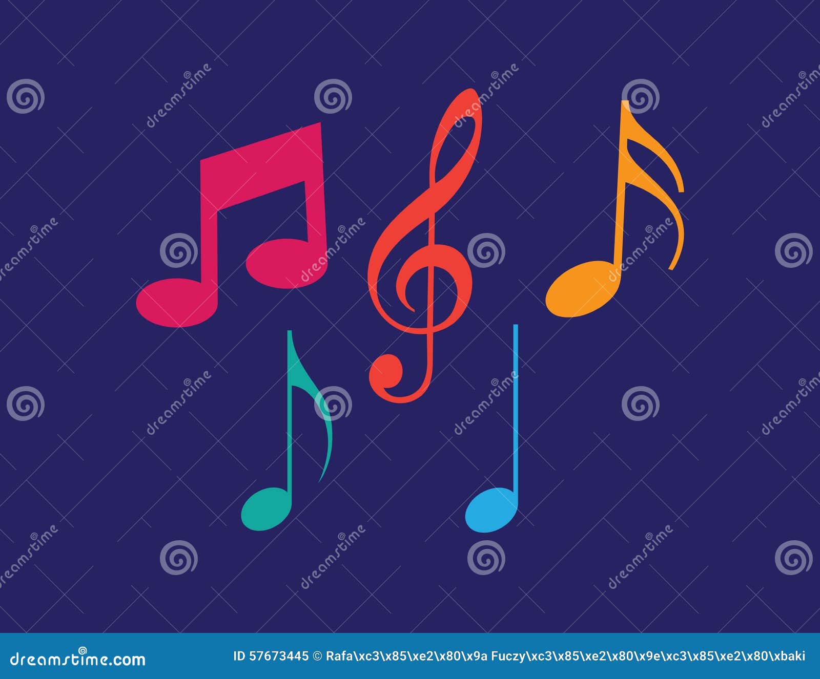 Set of music notes vector stock vector. Illustration of classical ...