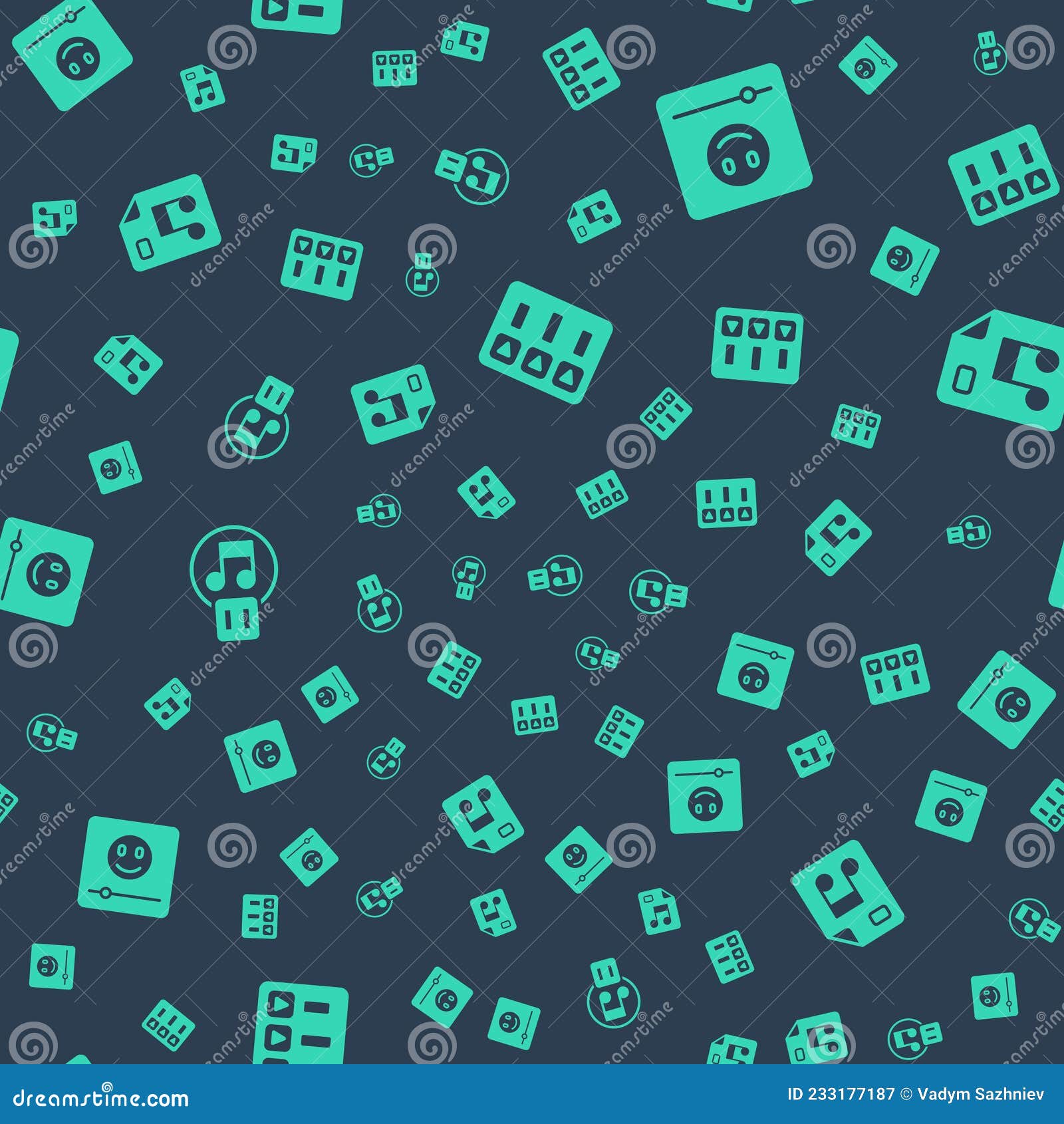 Set Music Playlist, Player, Pause Button and MP3 File Document on ...