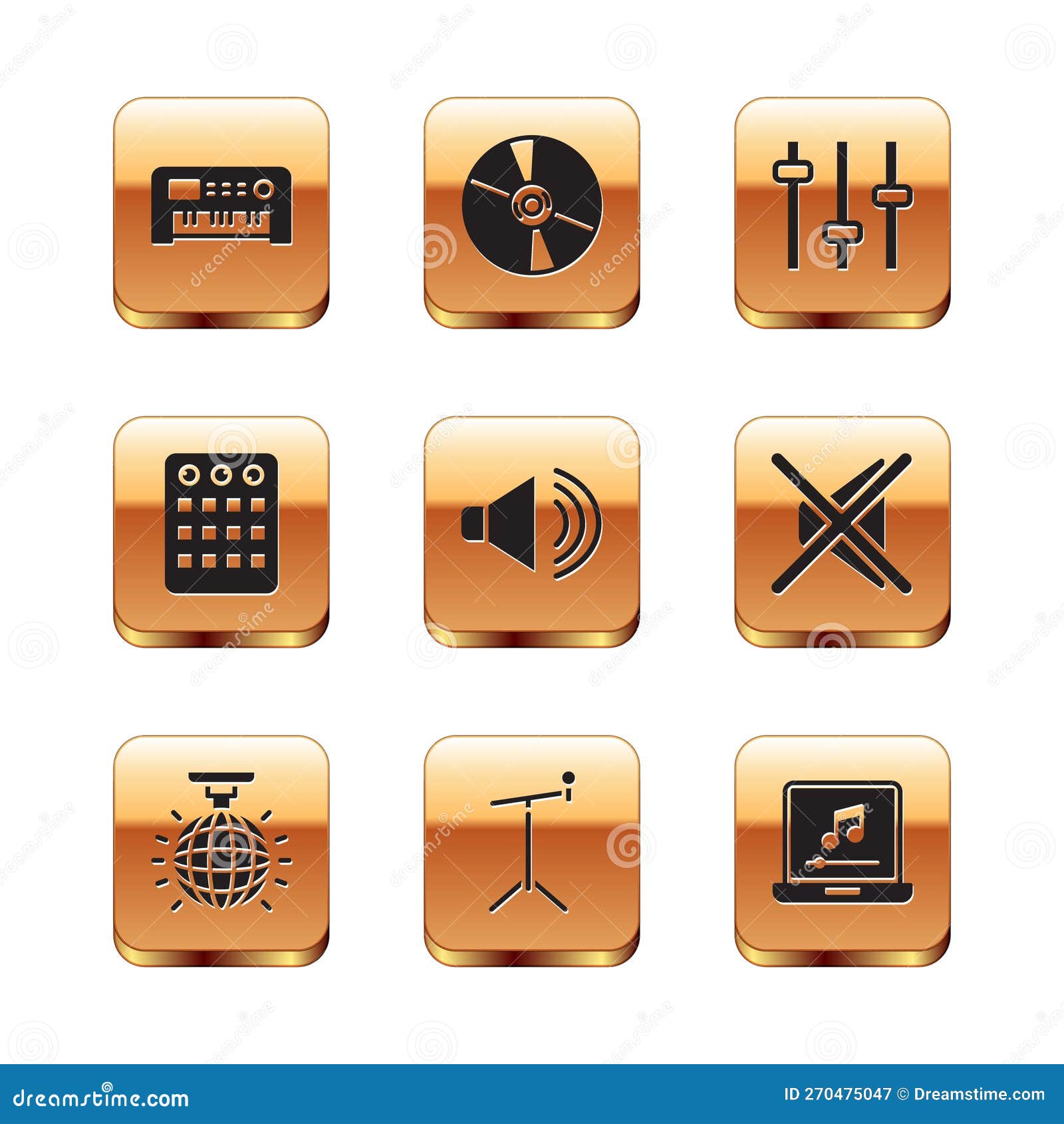 Set Music Synthesizer, Disco Ball, Microphone with Stand, Speaker ...