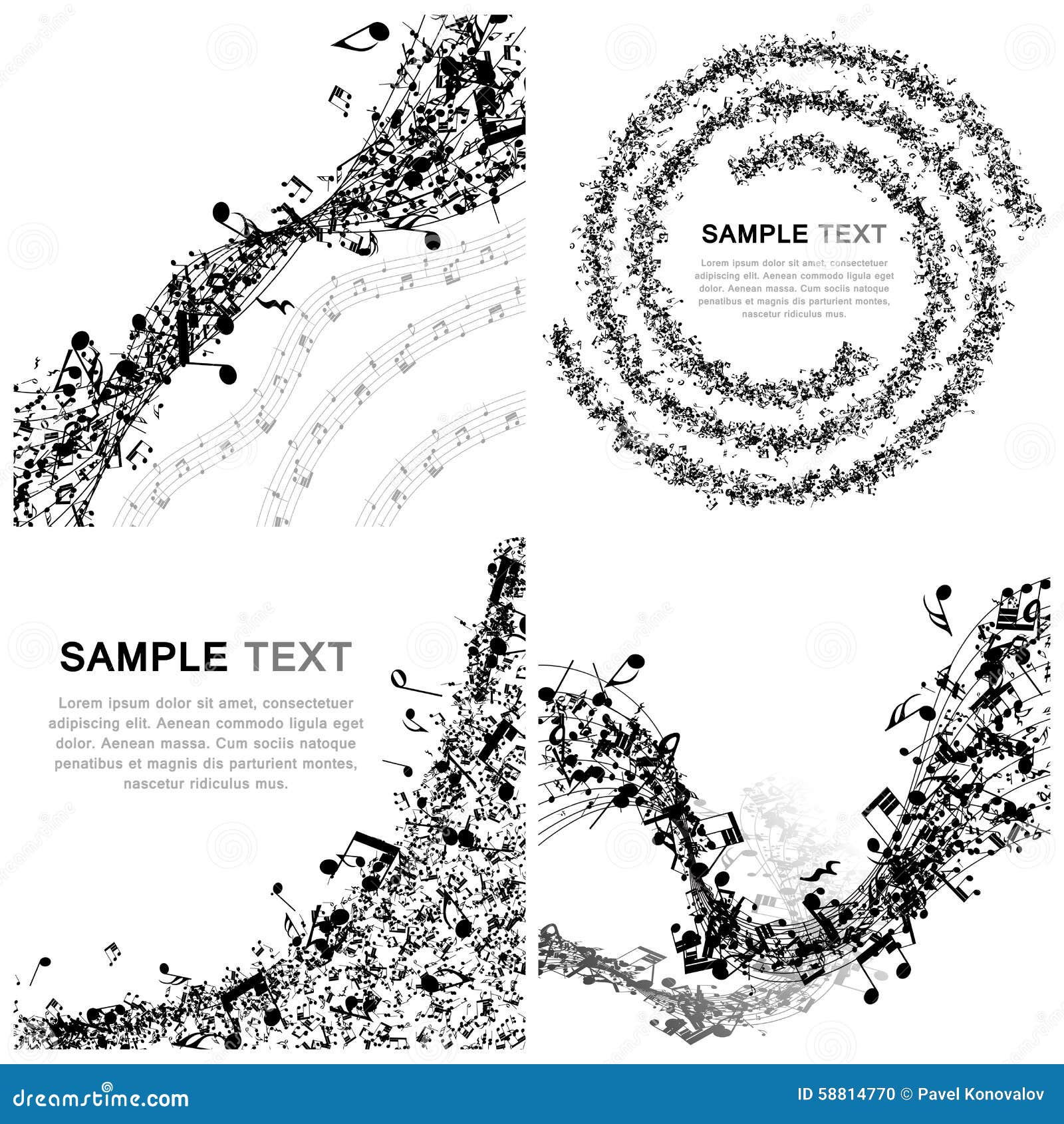 Set of Musical Design stock vector. Illustration of design - 58814770