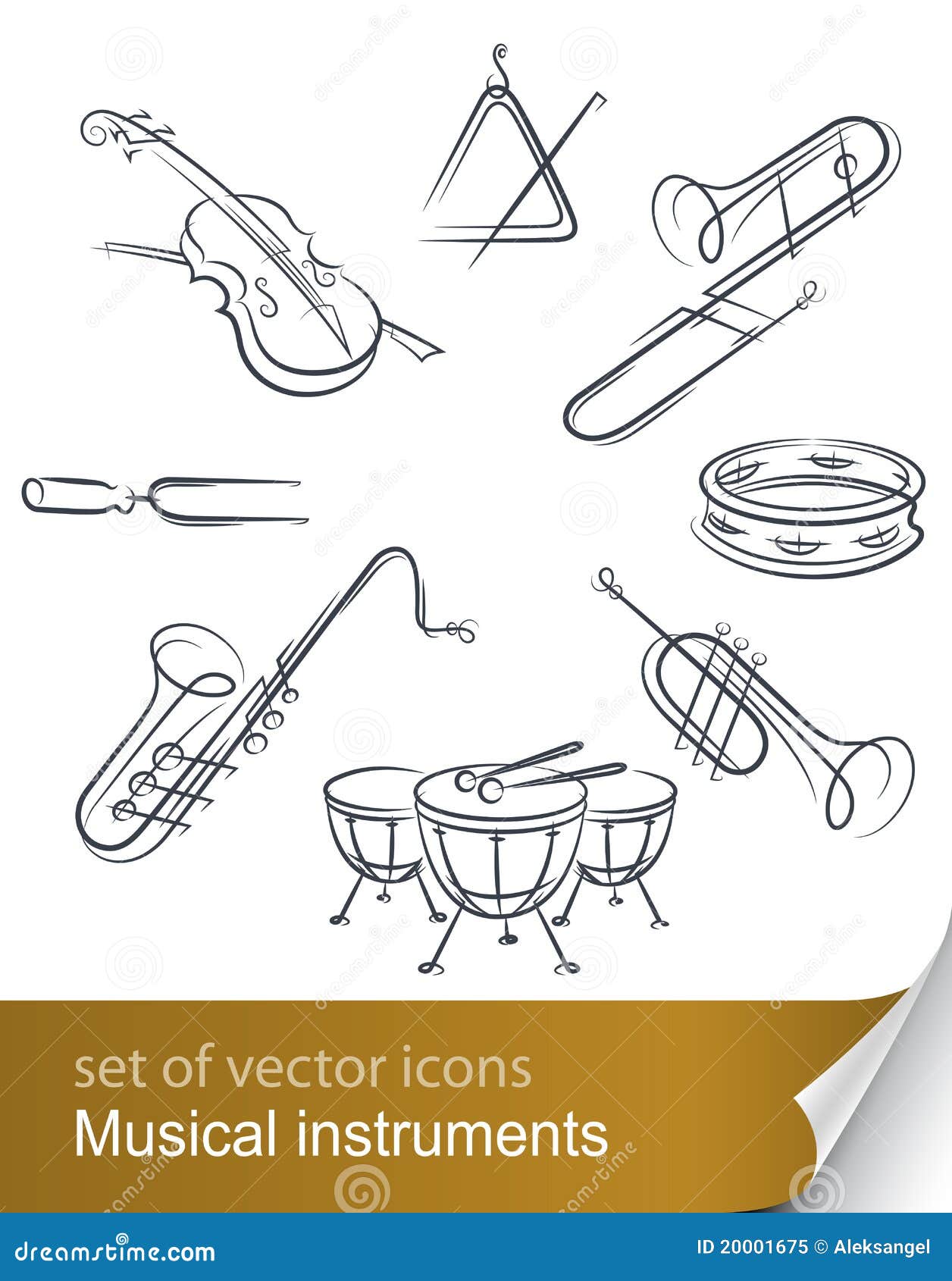 Musical Instrument Kids Hand Drawing Set Pattern Background In Circle ...